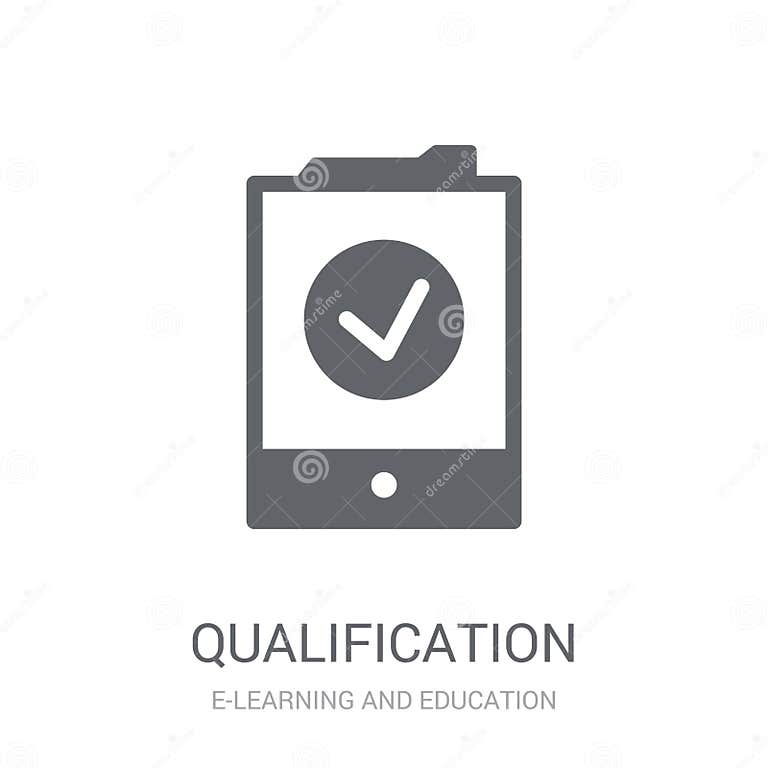 Qualification Icon. Trendy Qualification Logo Concept on White B Stock ...