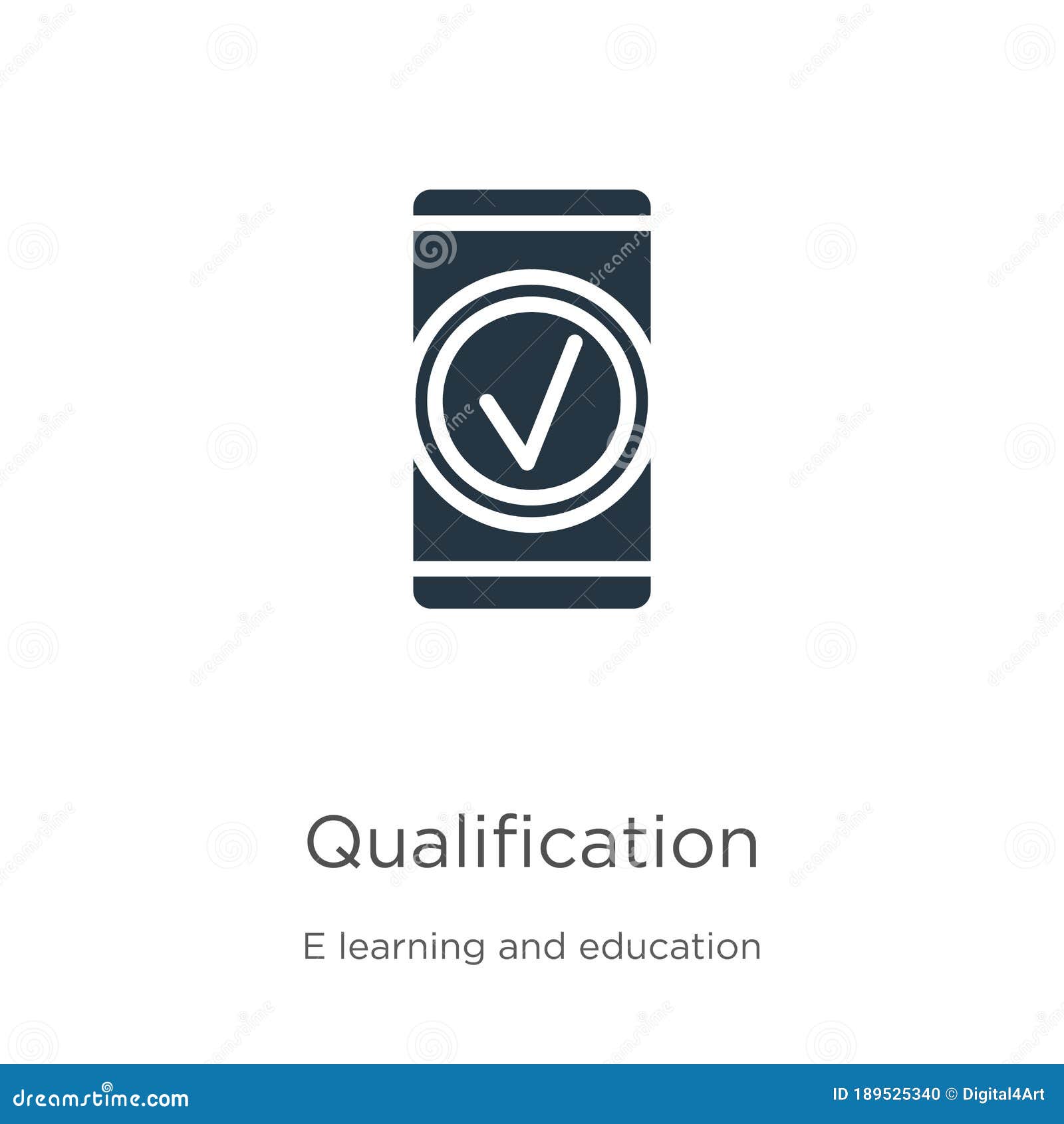 Qualification Icon Vector. Trendy Flat Qualification Icon from E ...