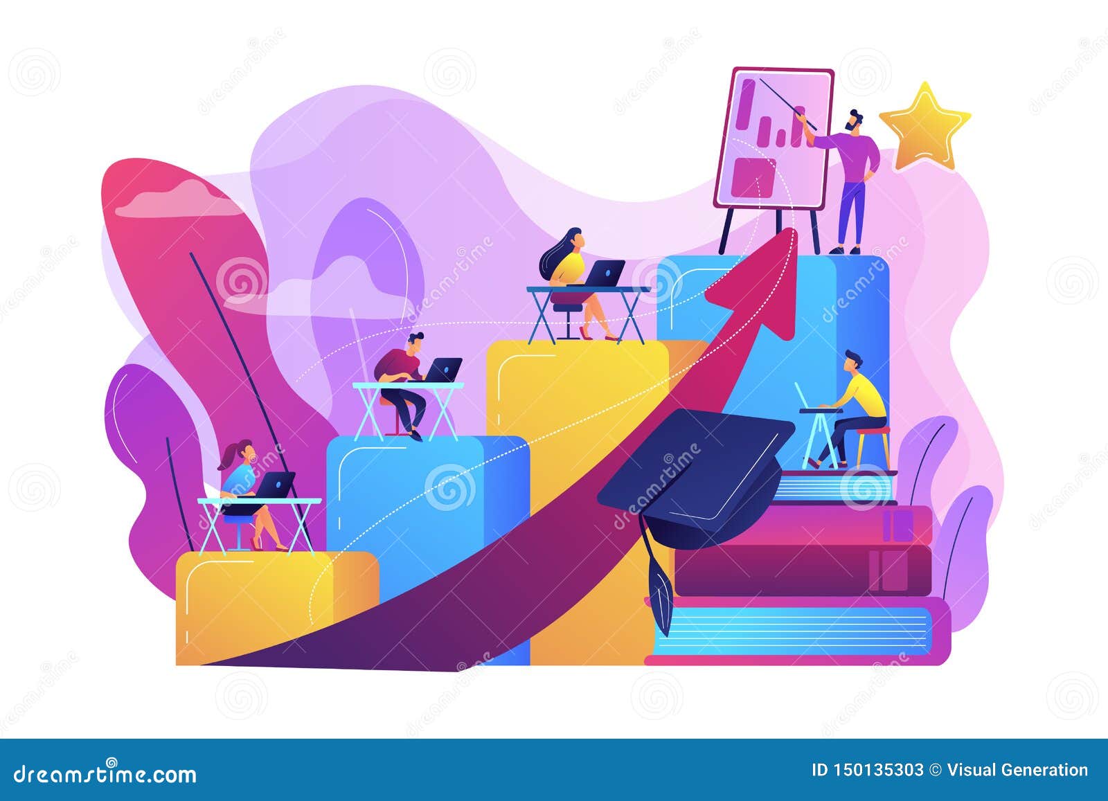 Professional Development of Teachers Concept Vector Illustration Stock ...