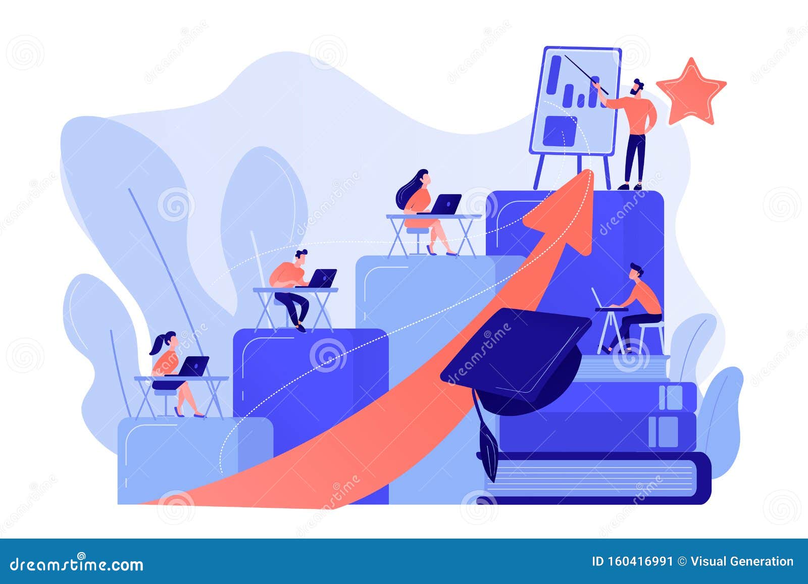 Professional Development of Teachers Concept Vector Illustration Stock ...