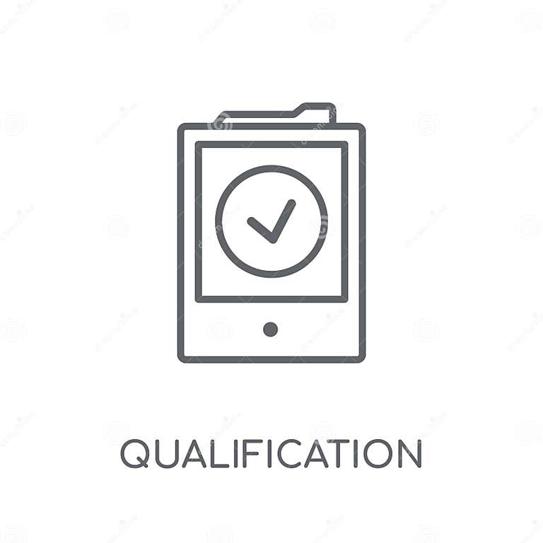 Qualification Linear Icon. Modern Outline Qualification Logo Con Stock ...