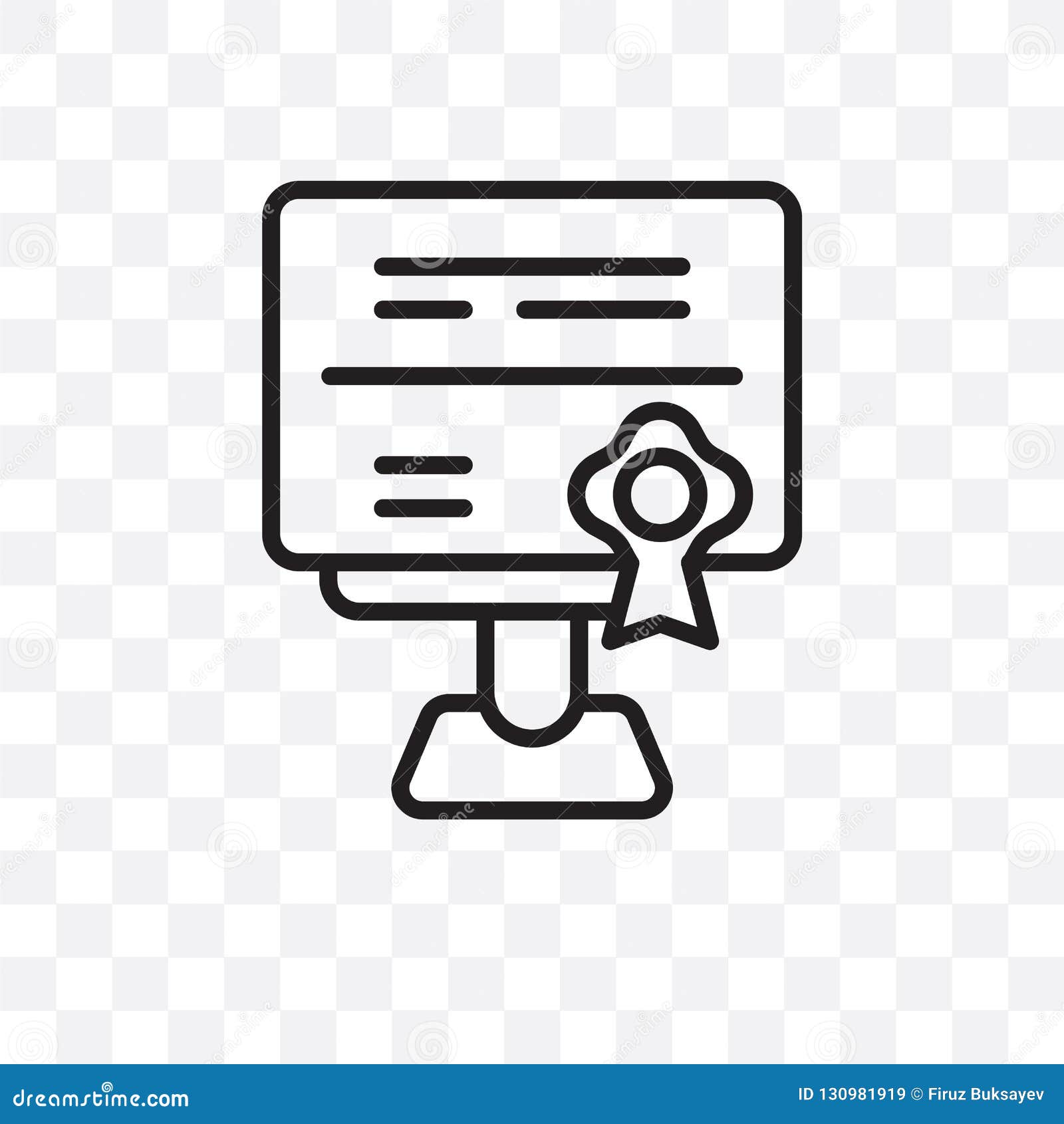 Qualification Vector Linear Icon Isolated On Transparent Background ... Qualification Vector Linear Icon Isolated On Transparent Background ...