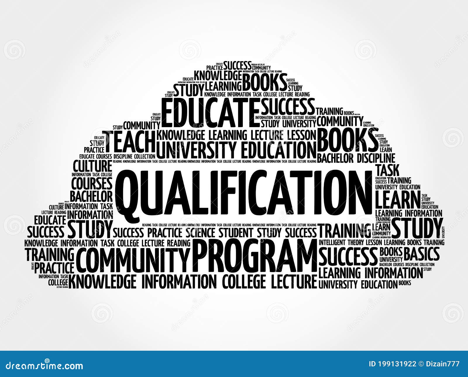 Qualification Word Cloud Collage Stock Illustration - Illustration of ...