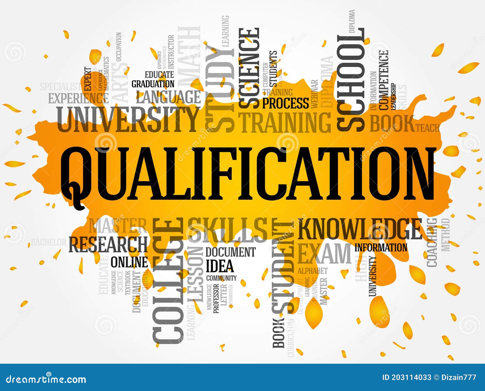 Qualification Word Cloud Collage Stock Illustration - Illustration of ...