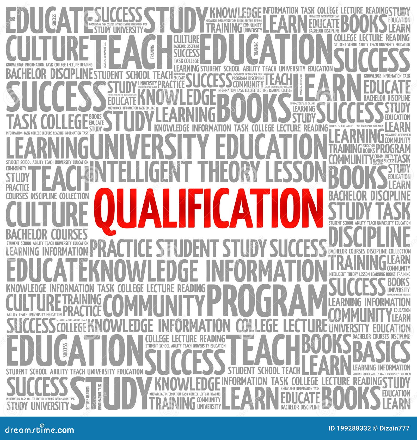 Qualification word cloud stock illustration. Illustration of management ...