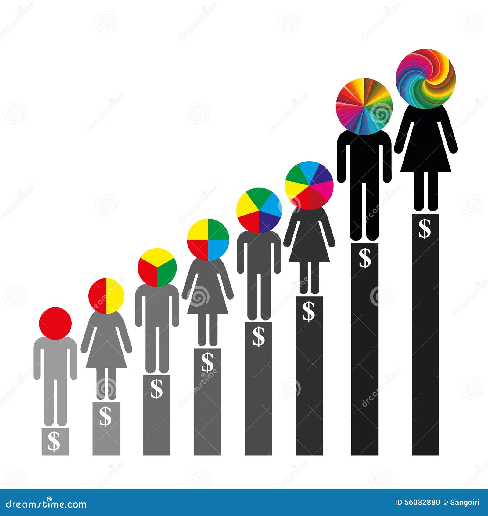 Qualifications Ladder That Leads To Success High In The Sky, To ...