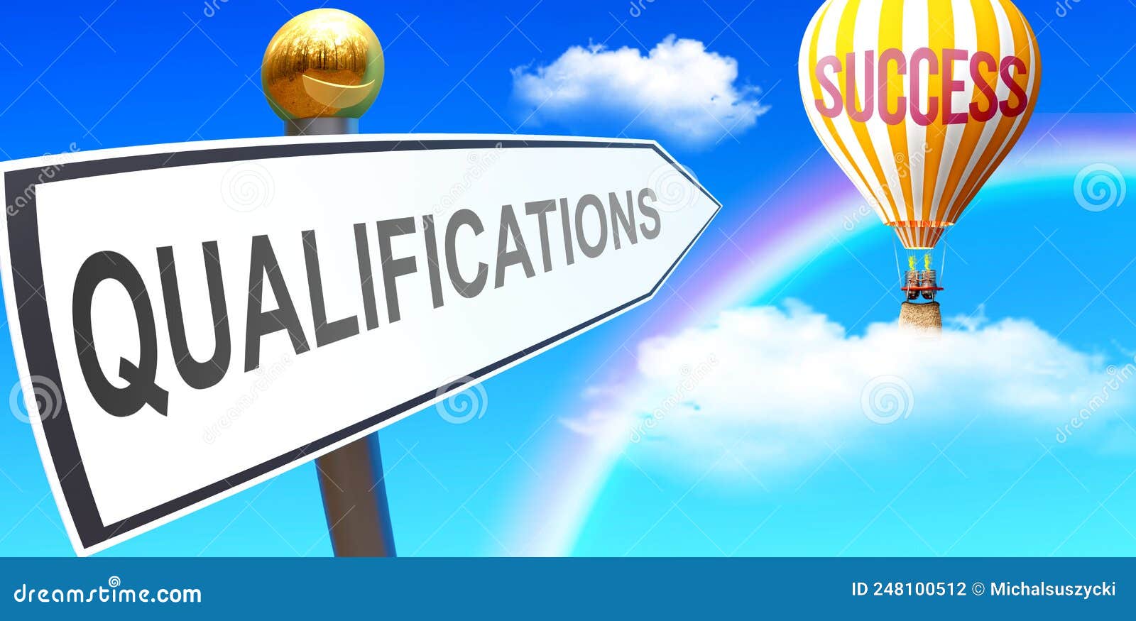 Qualifications Leads To Success Stock Photography | CartoonDealer.com ...