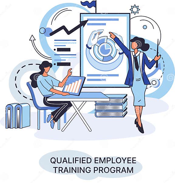 Qualified Employee Training Program. Group Business Team Workshop. Help ...