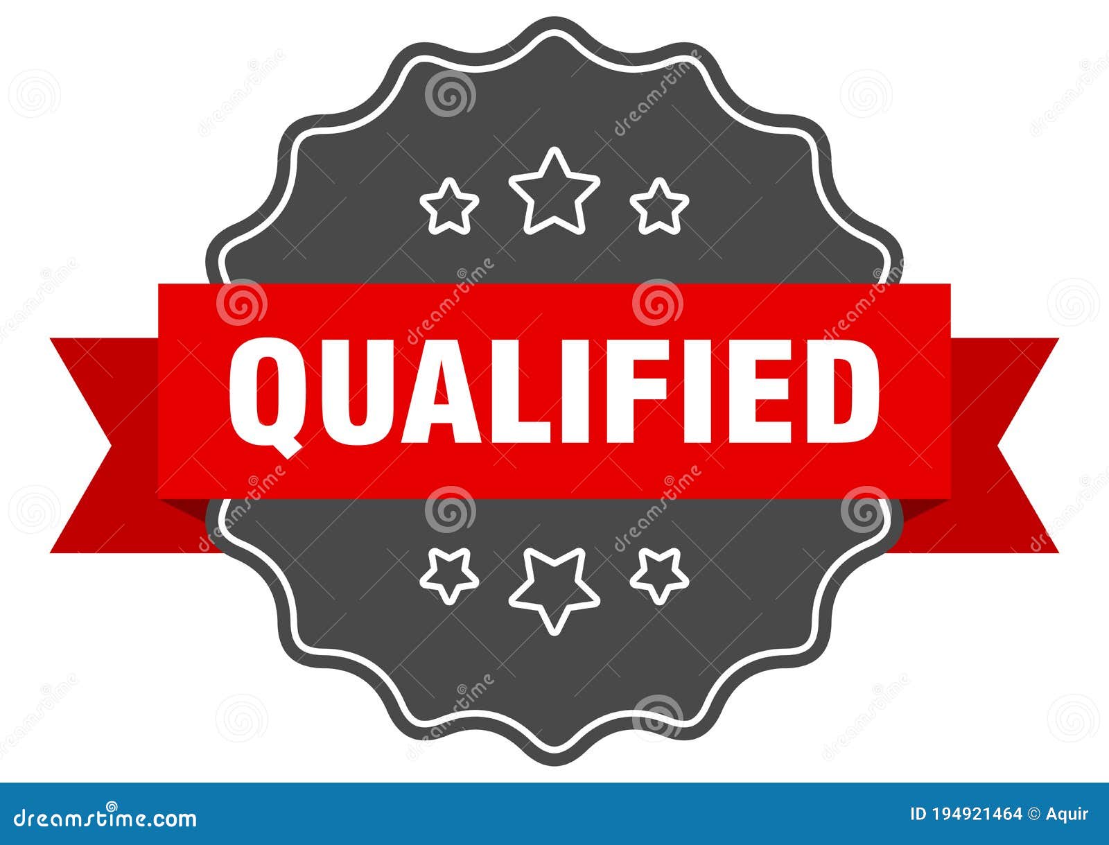 Qualified Label. Qualified Isolated Seal. Sticker. Sign Stock Vector ...