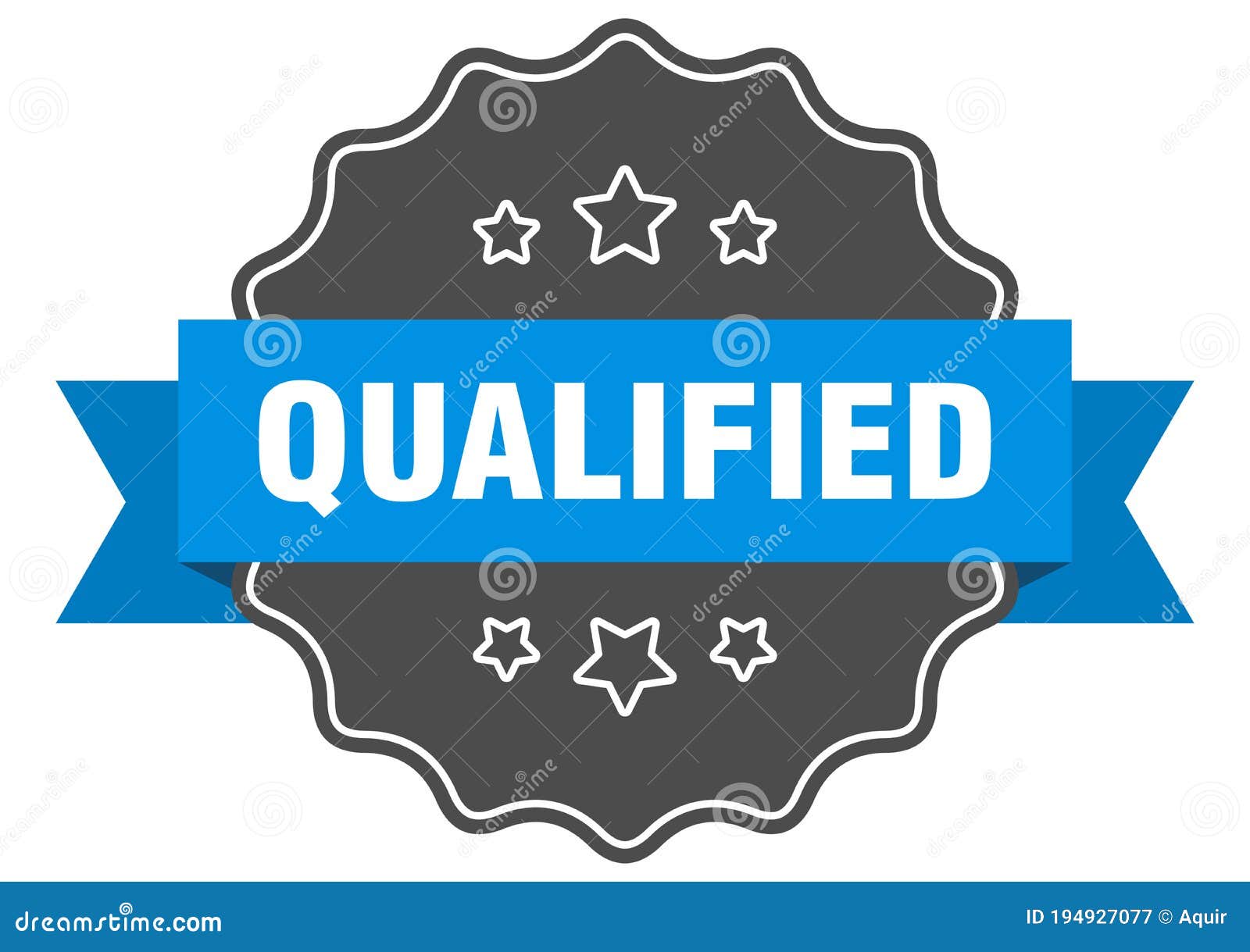 Qualified Label. Qualified Isolated Seal. Sticker. Sign Stock Vector ...