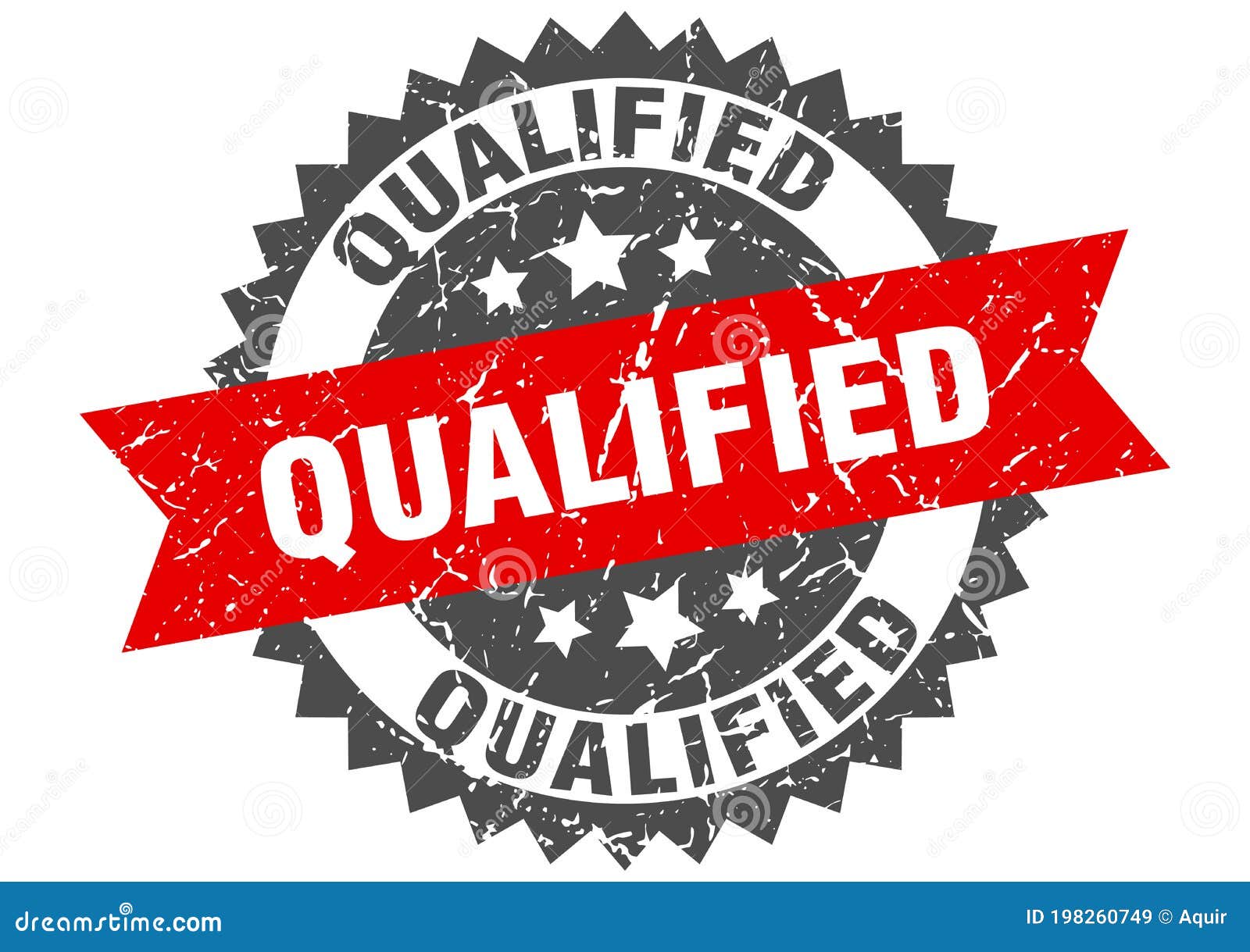 Qualified Stamp. Qualified Grunge Round Sign Stock Vector ...