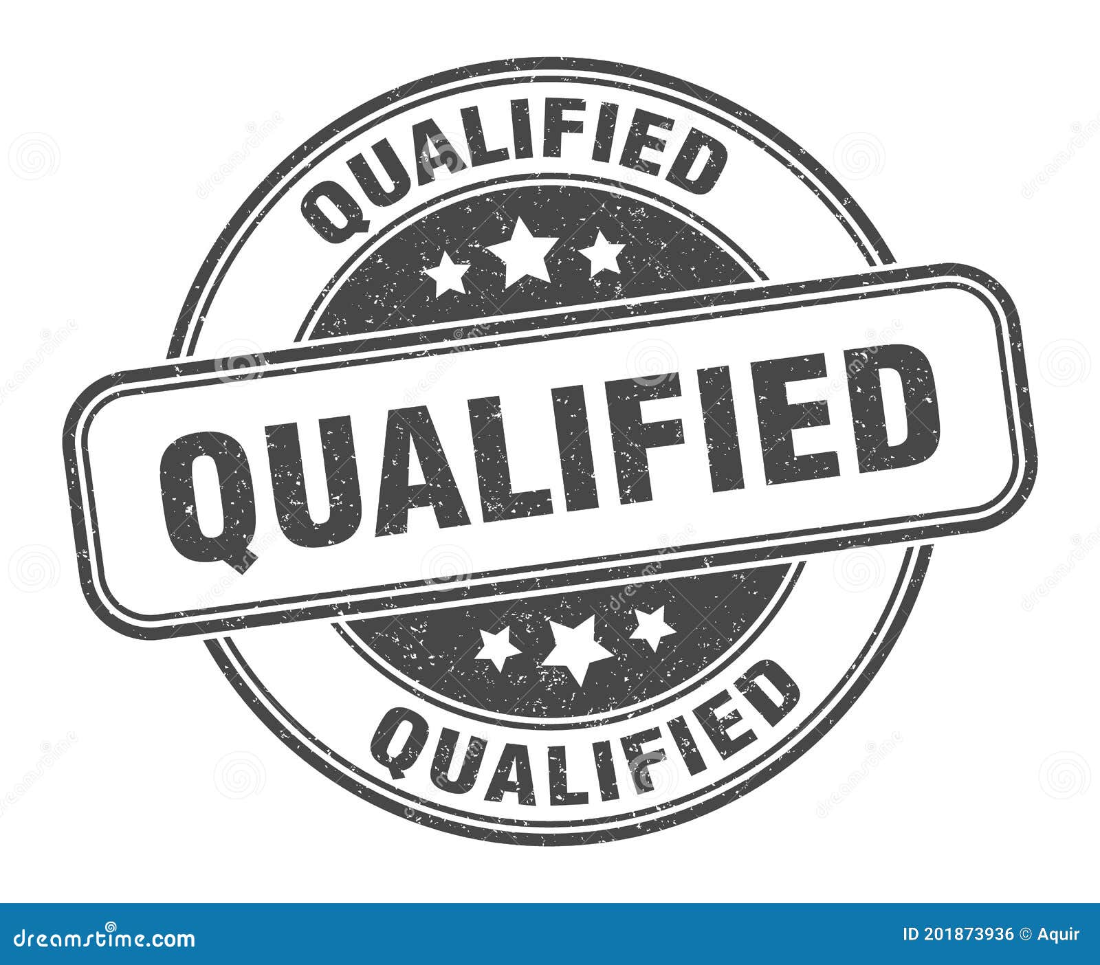 Qualified Stamp. Qualified Label. Round Grunge Sign Stock Vector ...