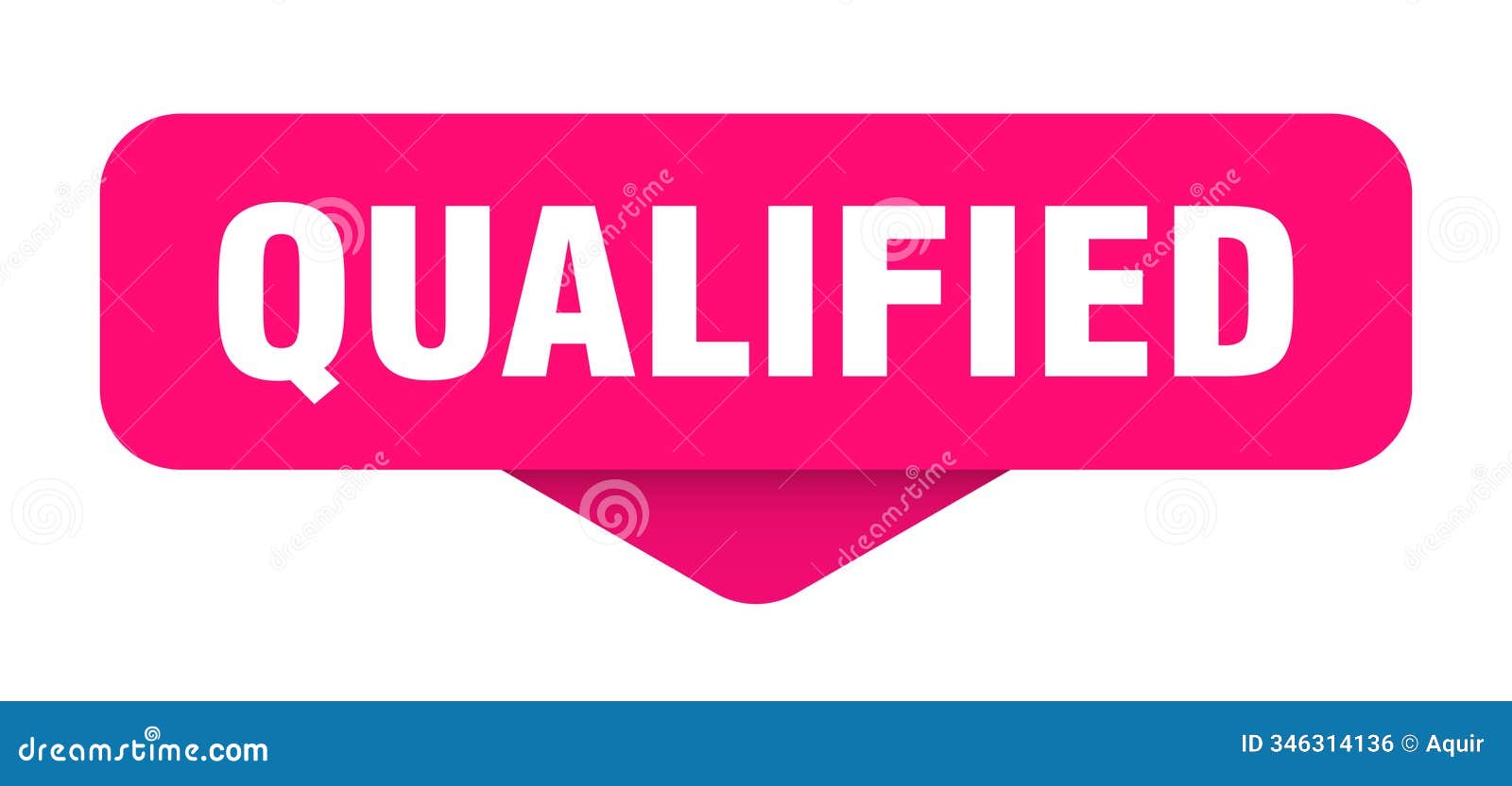 Qualified Rectangular Sign. Qualified Stamp Vector Illustration ...