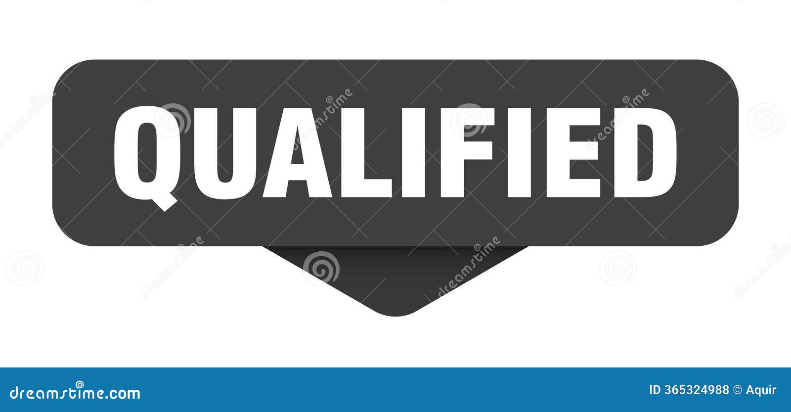 Qualified Rectangular Sign. Qualified Stamp Vector Illustration ...