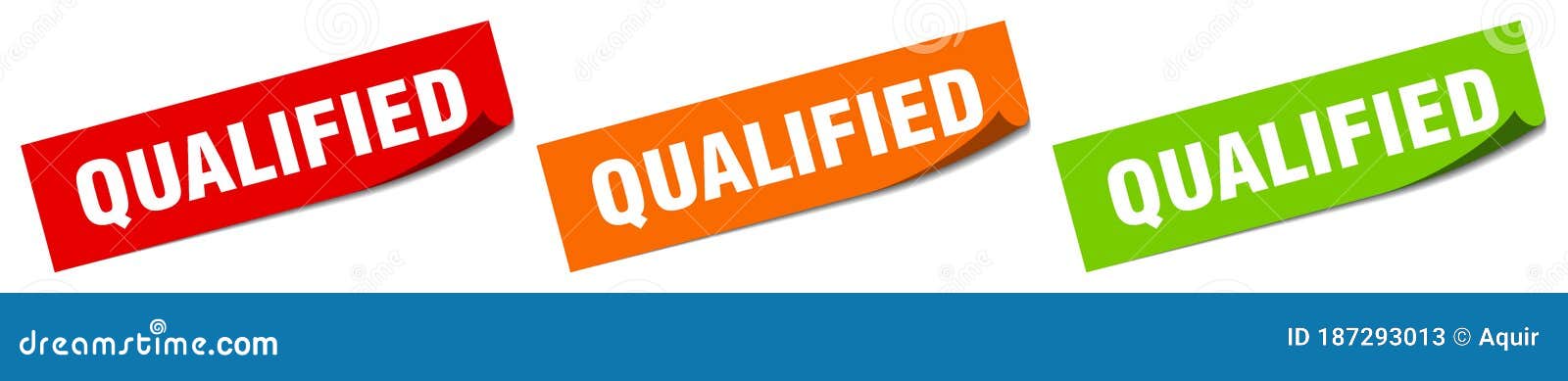 Qualified Sticker. Qualified Square Isolated Sign Stock Vector ...