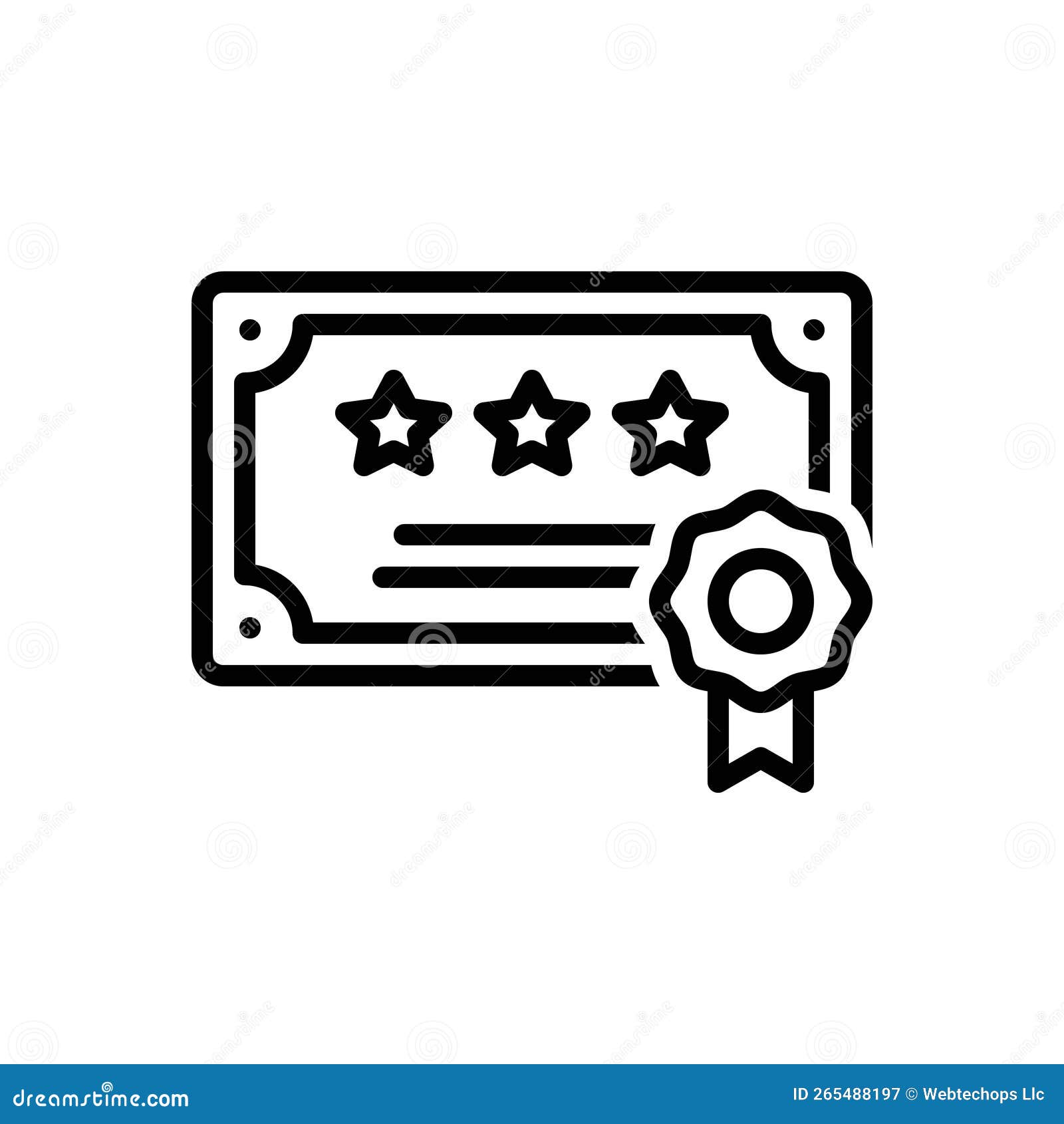 Black Line Icon for Qualify, Batch and Award Stock Vector ...