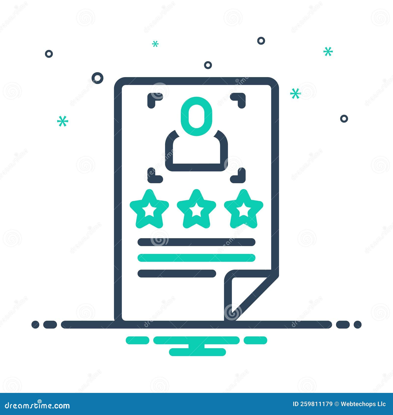 Mix Icon for Qualifying, Achievement and Certificate Stock Illustration ...