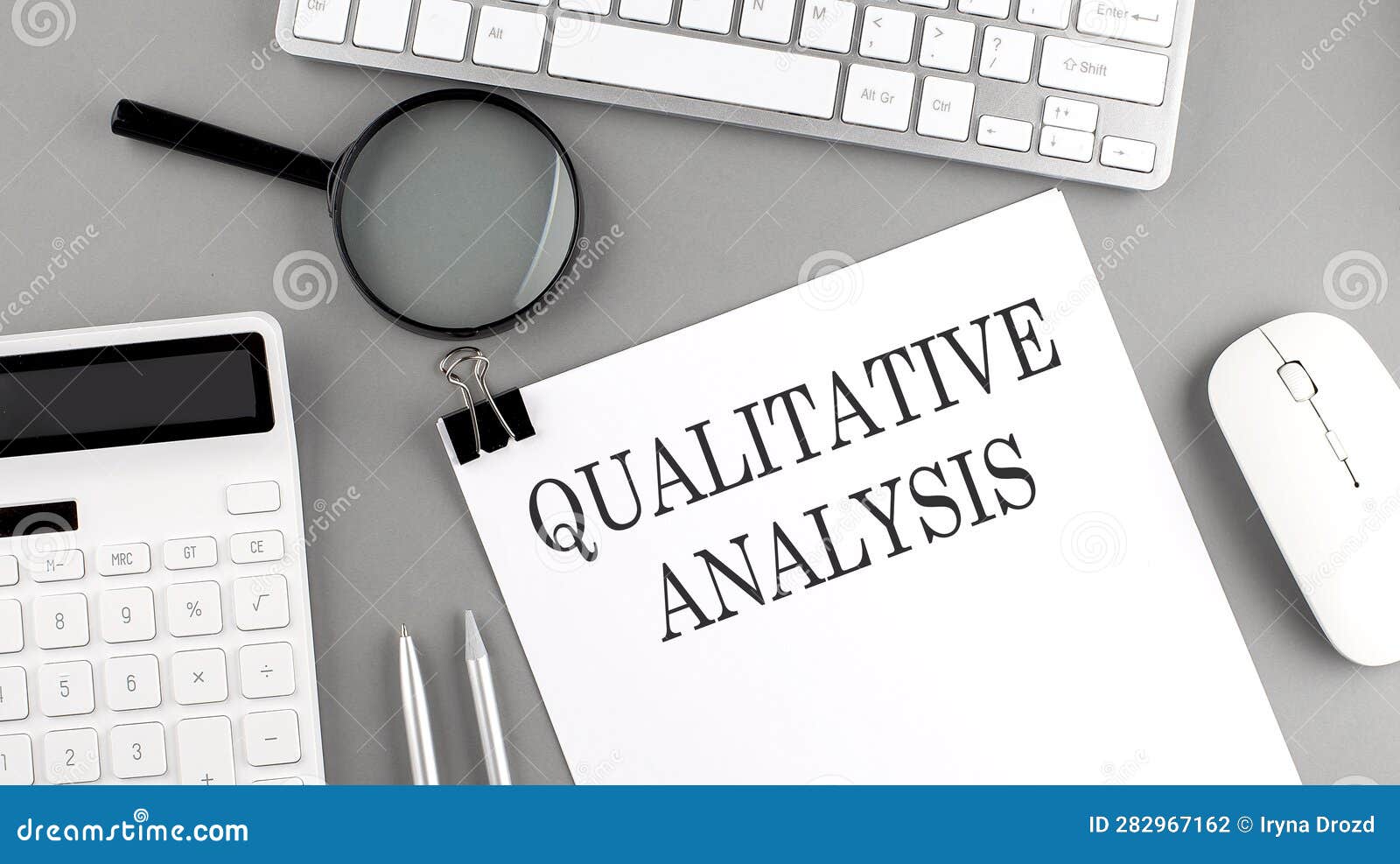 QUALITATIVE ANALYSIS Written on Paper with Office Tools and Keyboard on ...