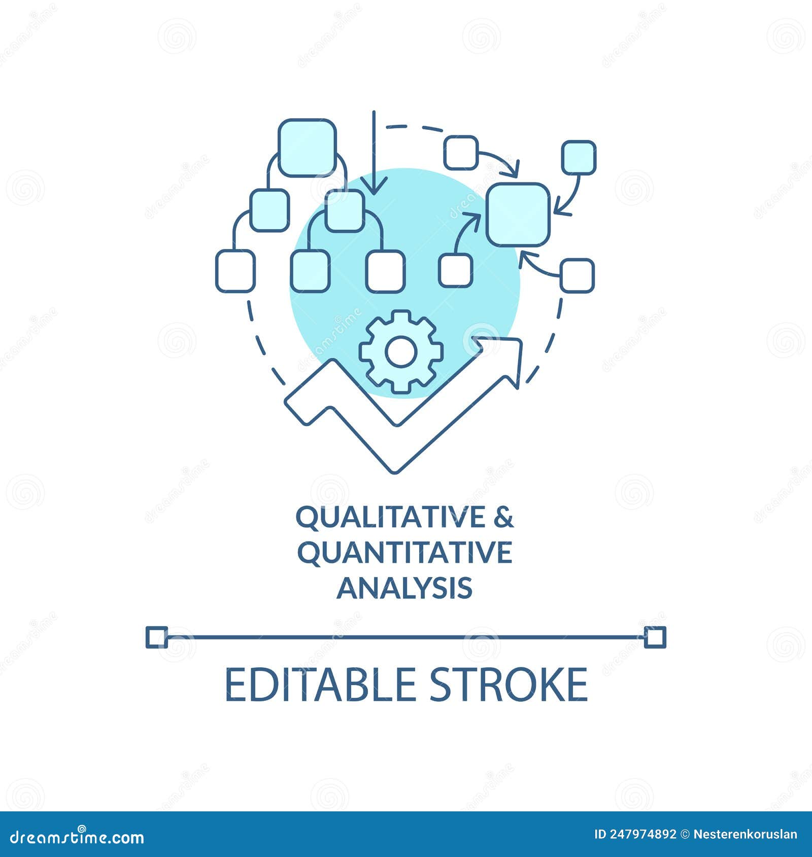 Quantitative Analysis Outline Icon. Simple Linear Element Illustration ...