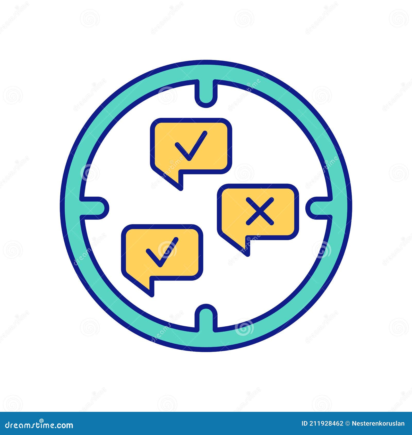 Qualitative and Research Method RGB Color Icon Stock Vector ...