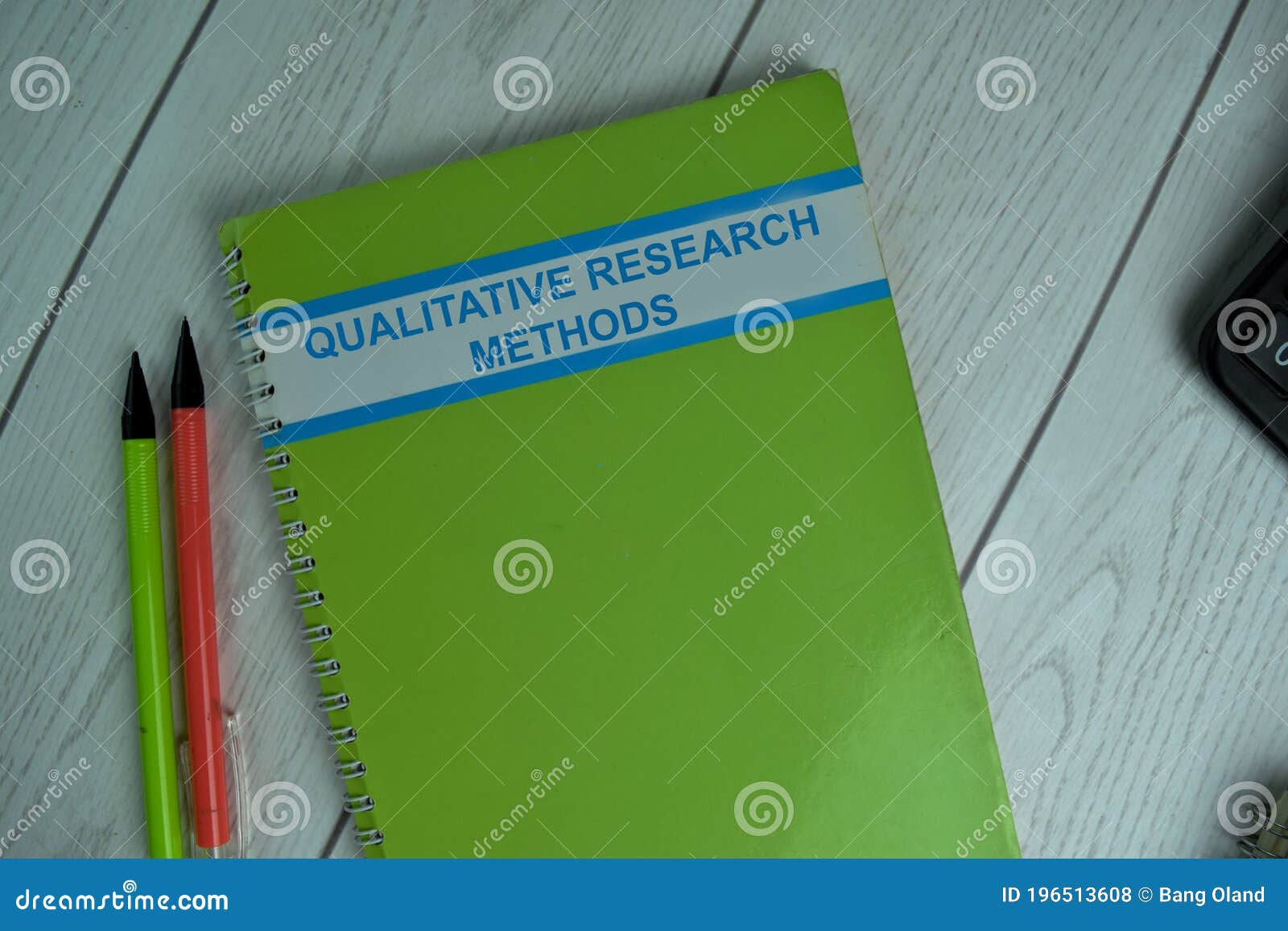 Qualitative Research Methods Write on a Book Isolated on Office Desk ...