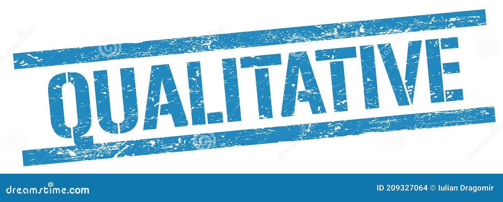 QUALITATIVE Text on Blue Grungy Rectangle Stamp Stock Illustration ...