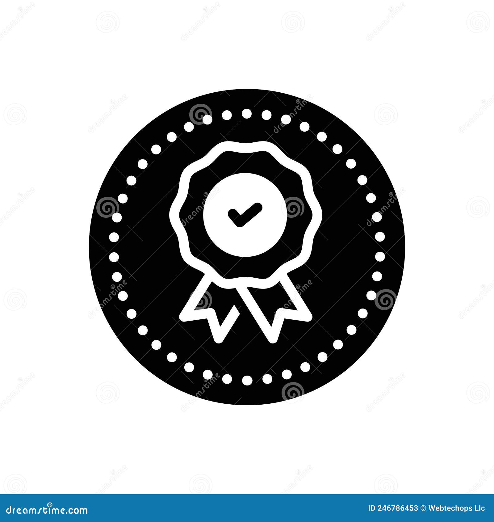 Black Solid Icon for Qualities, Merits and Attribute Stock Vector ...