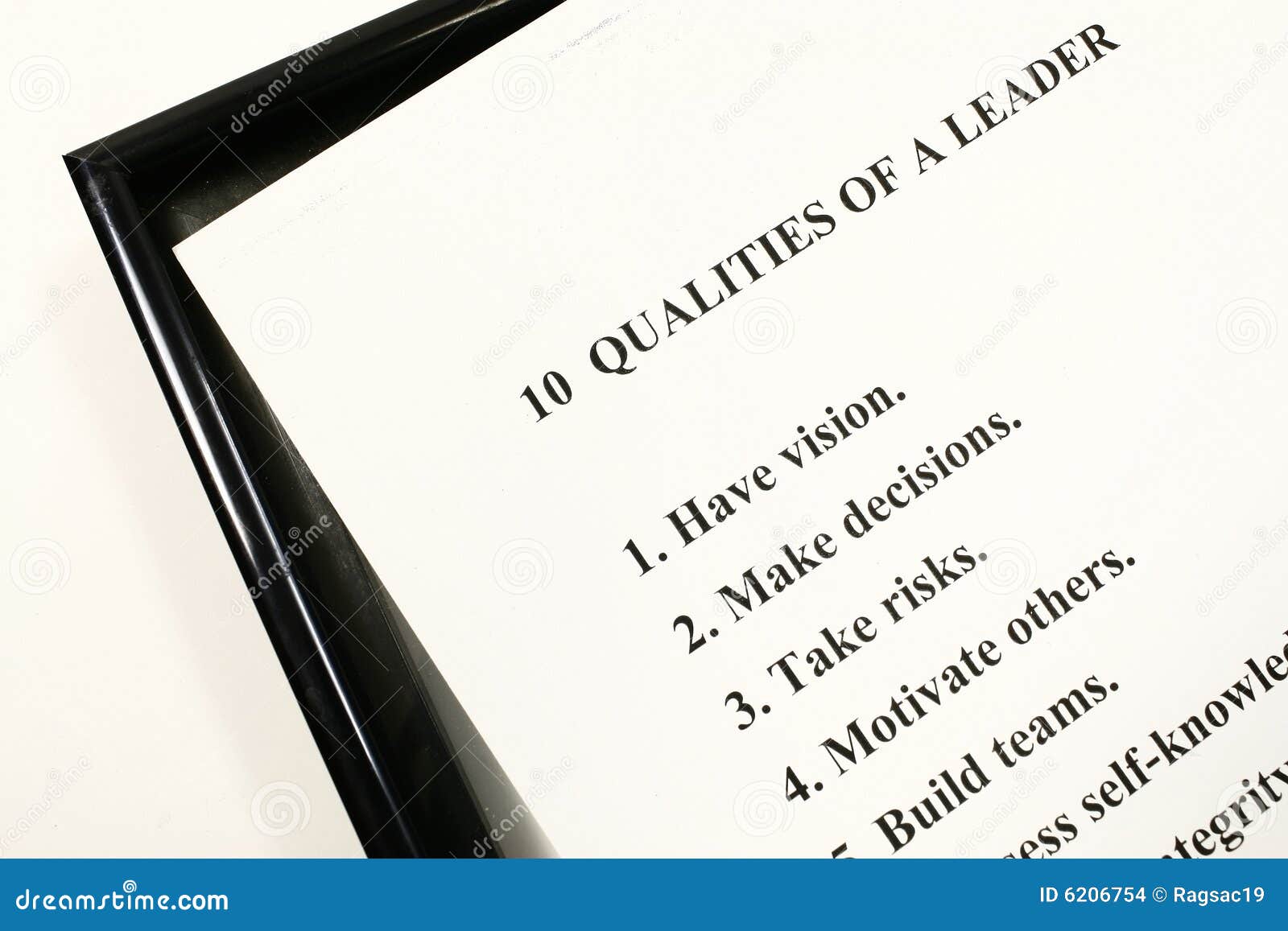 Qualities of a Leader stock photo. Image of performance - 6206754