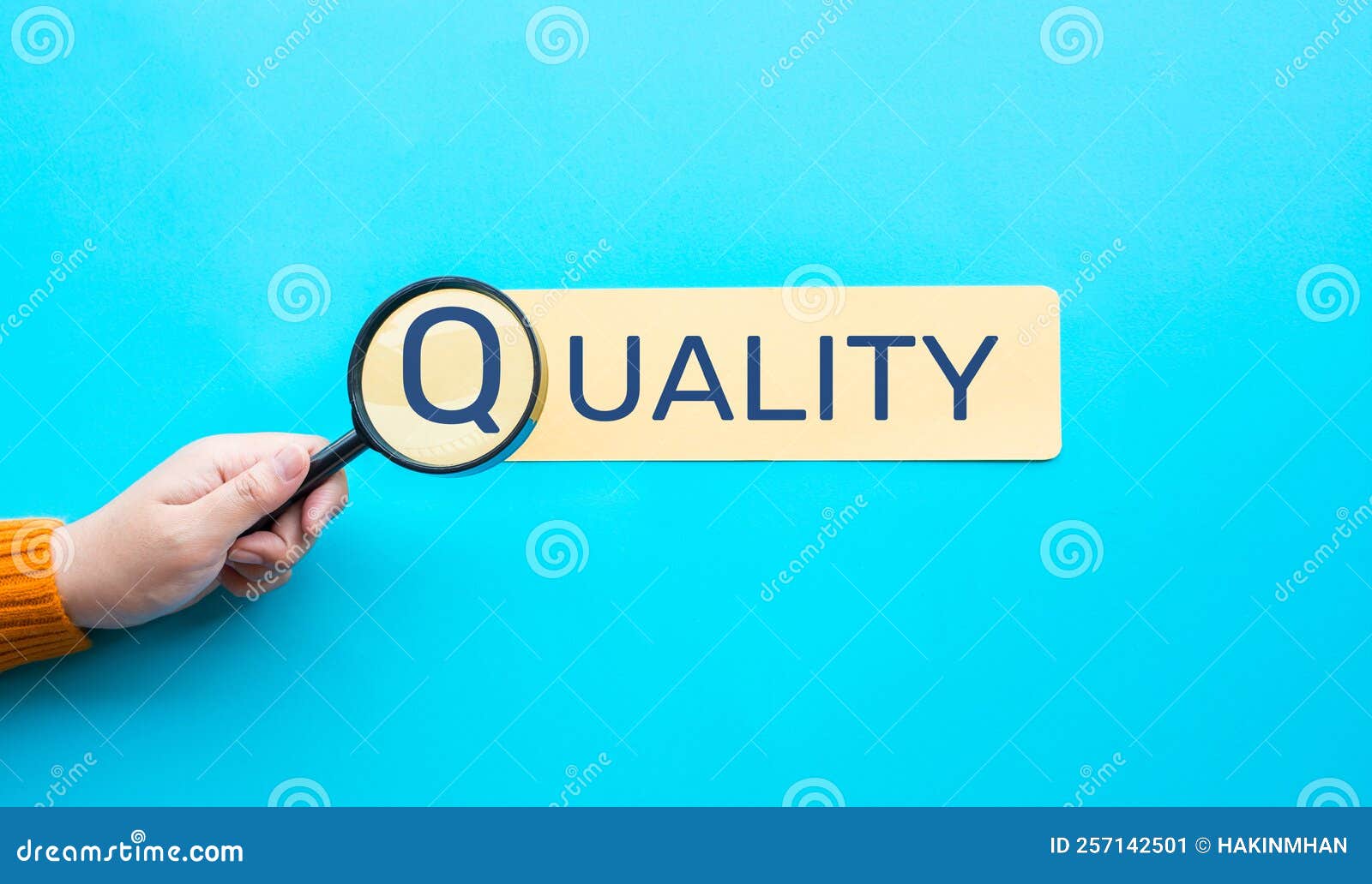 Quality and Analysis Concepts with Person Hand and Magnifying Stock ...