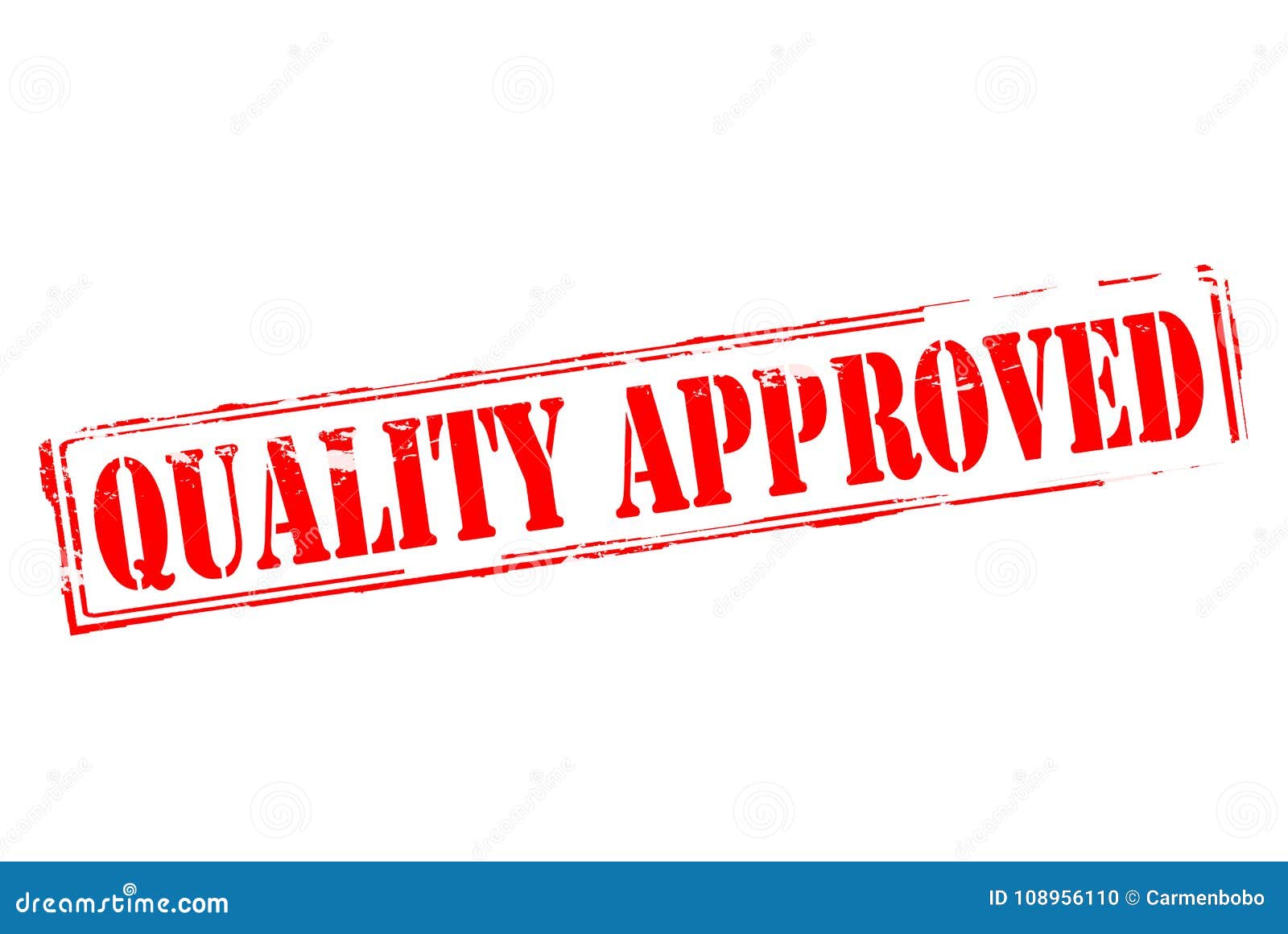 Quality Approved stock illustration. Illustration of grungy - 108956110