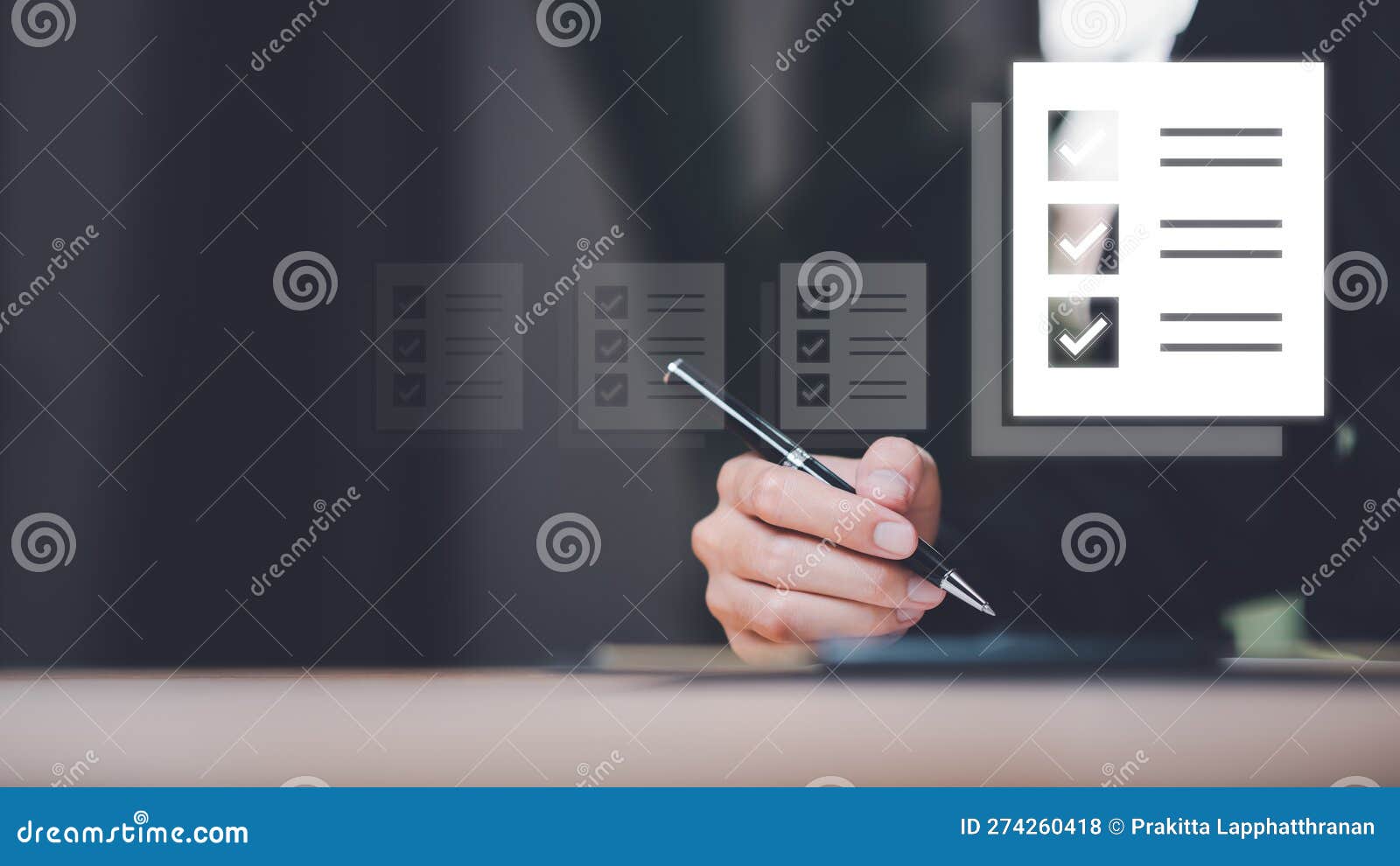 Quality Assessment Management with Checklist, Checklist with Checkmarks ...