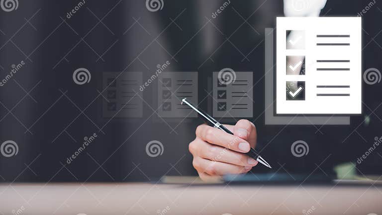 Quality Assessment Management with Checklist, Checklist with Checkmarks ...