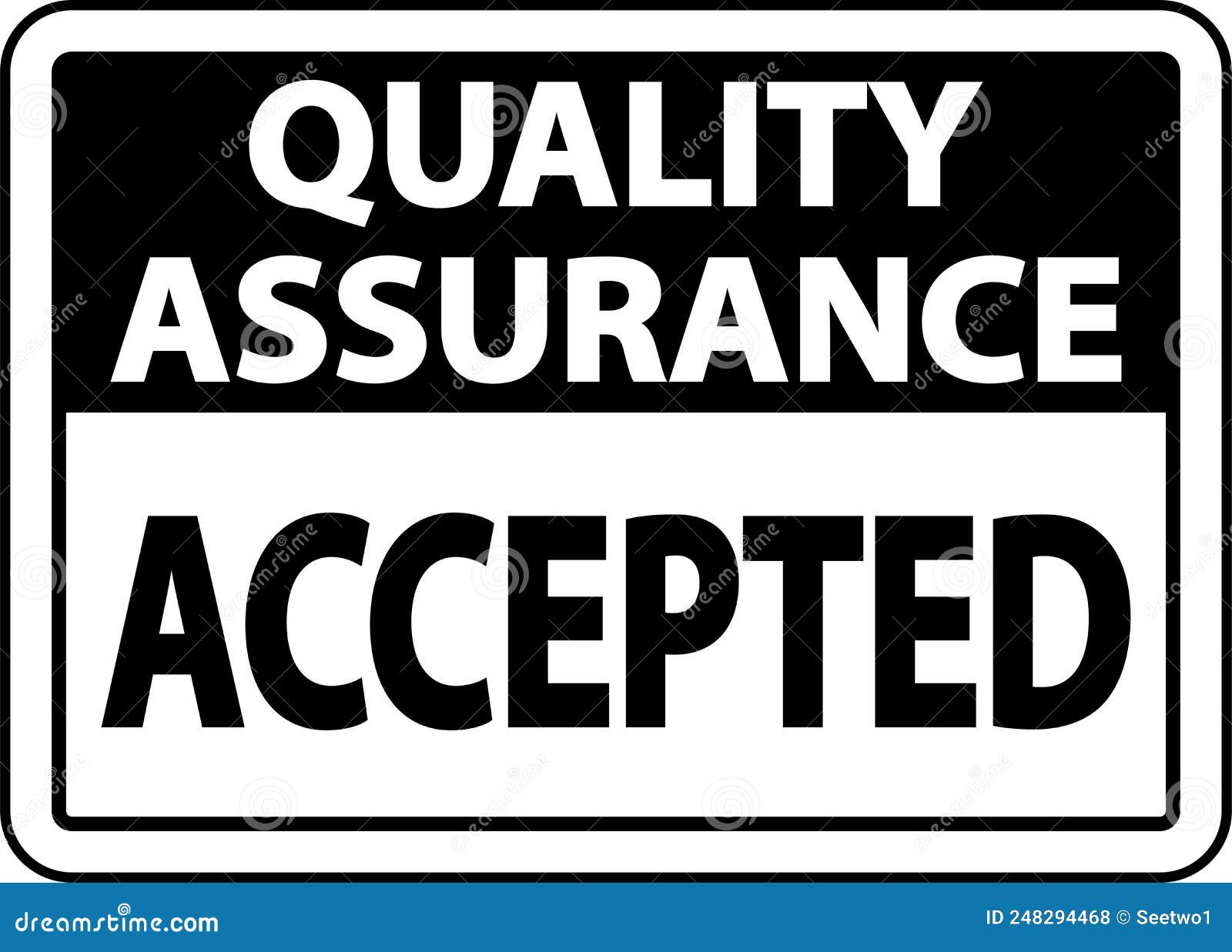 Quality Assurance Accepted Sign Stock Vector - Illustration of good ...