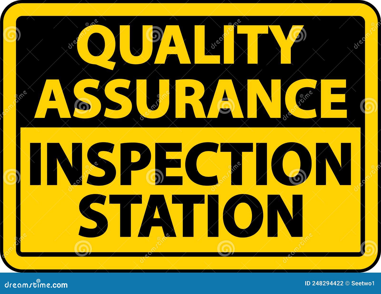 Quality Assurance Inspection Station Sign Stock Vector - Illustration ...