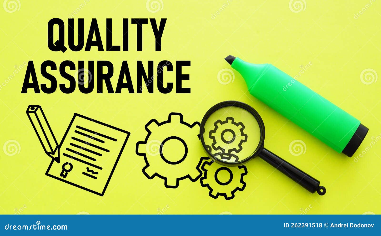 Quality Assurance is Shown Using the Text Stock Photo - Image of search ...
