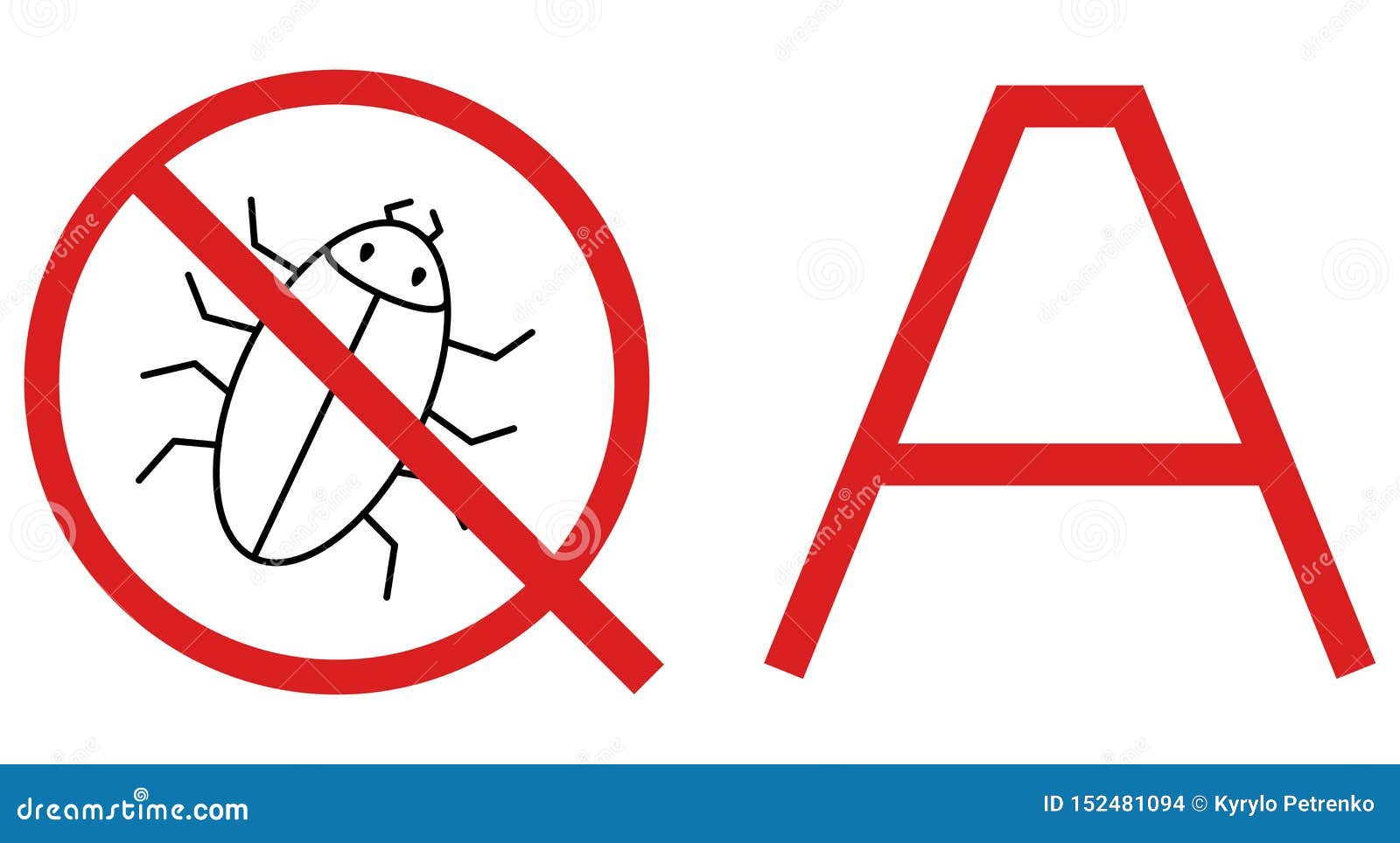 Quality Assurance Testing Software Bug Detecting Logo Stock Vector ...