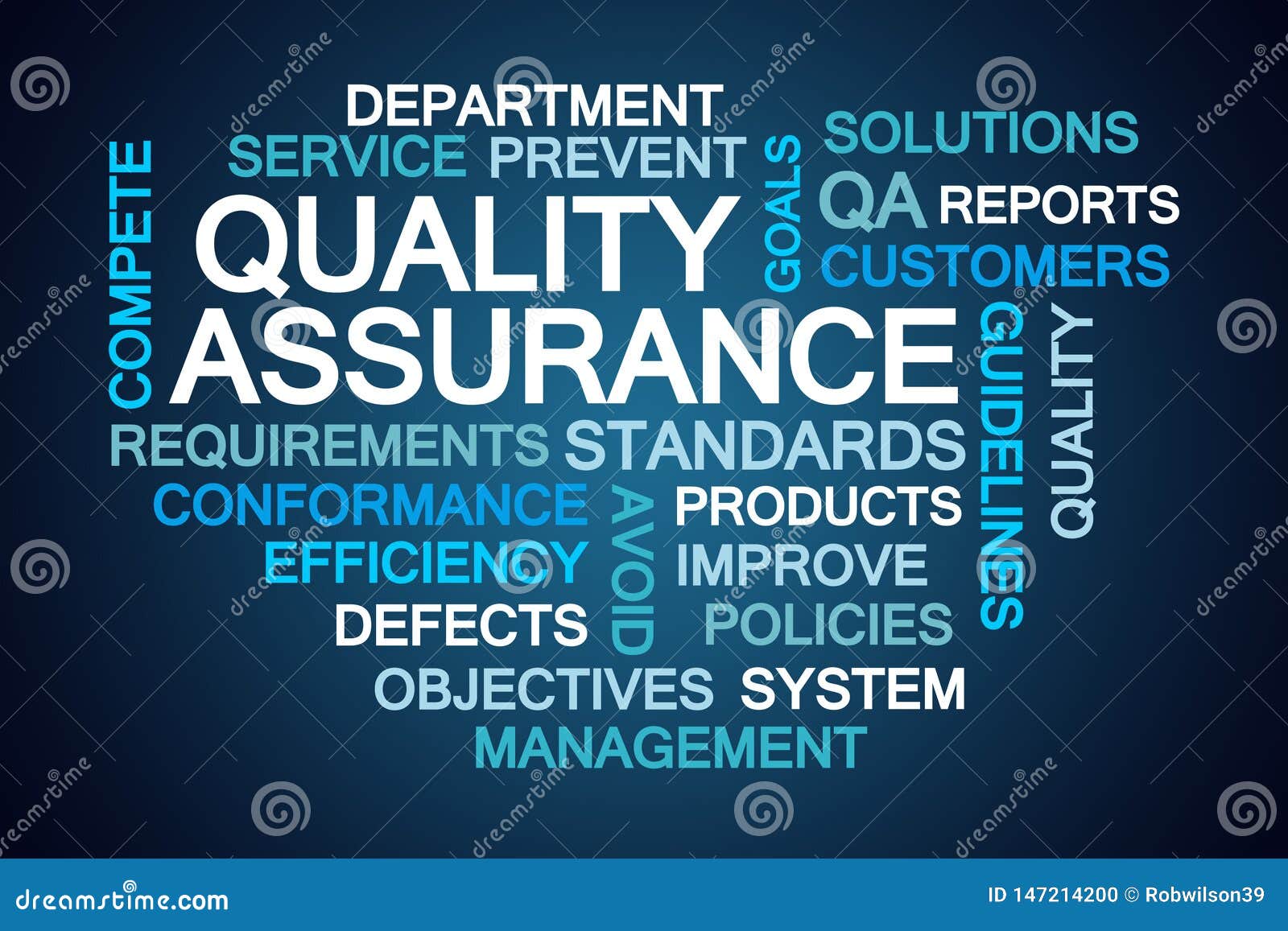 Quality Assurance Word Cloud Stock Illustration - Illustration of ...