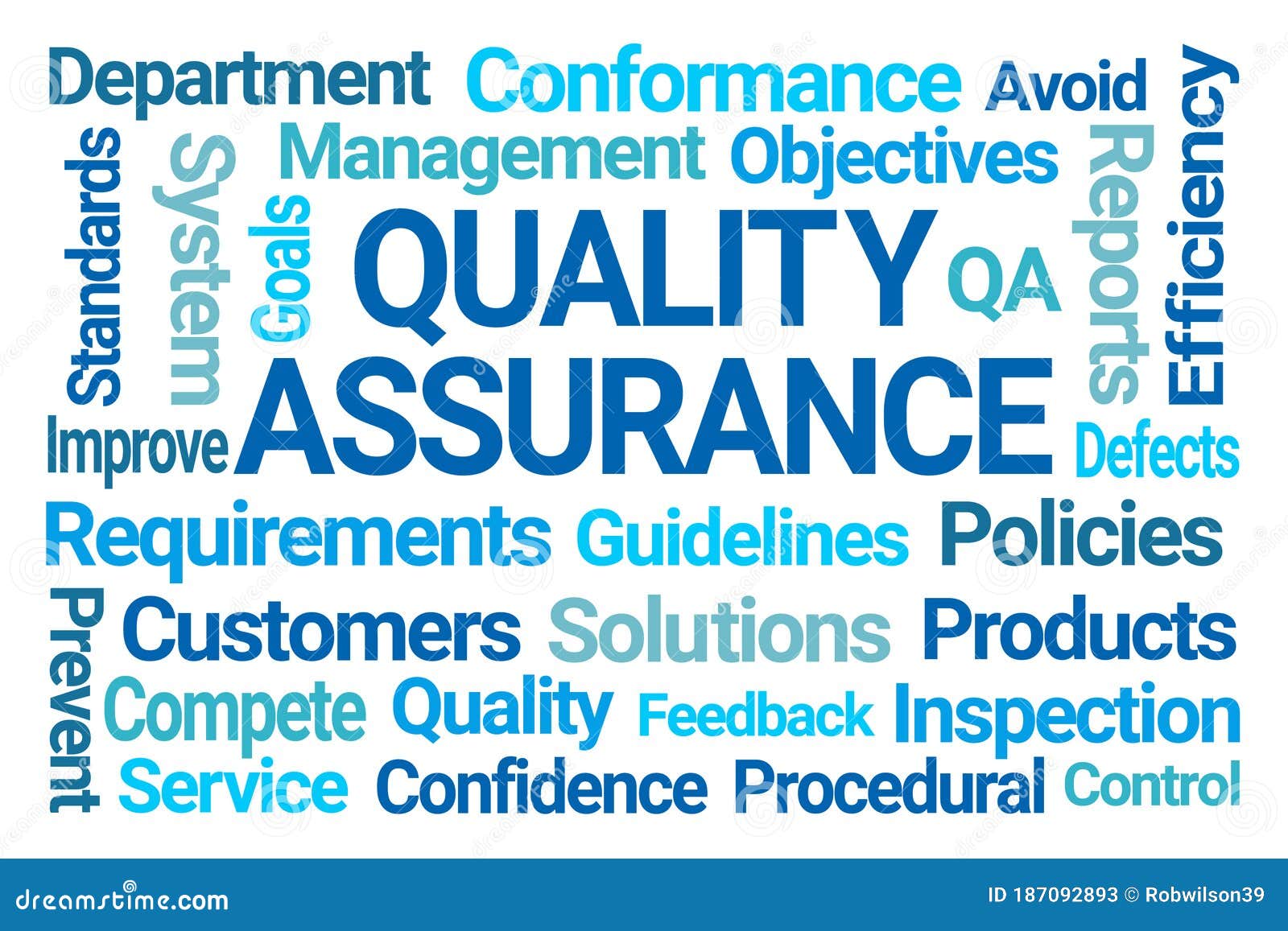 Quality Assurance Word Cloud Stock Illustration - Illustration of ...