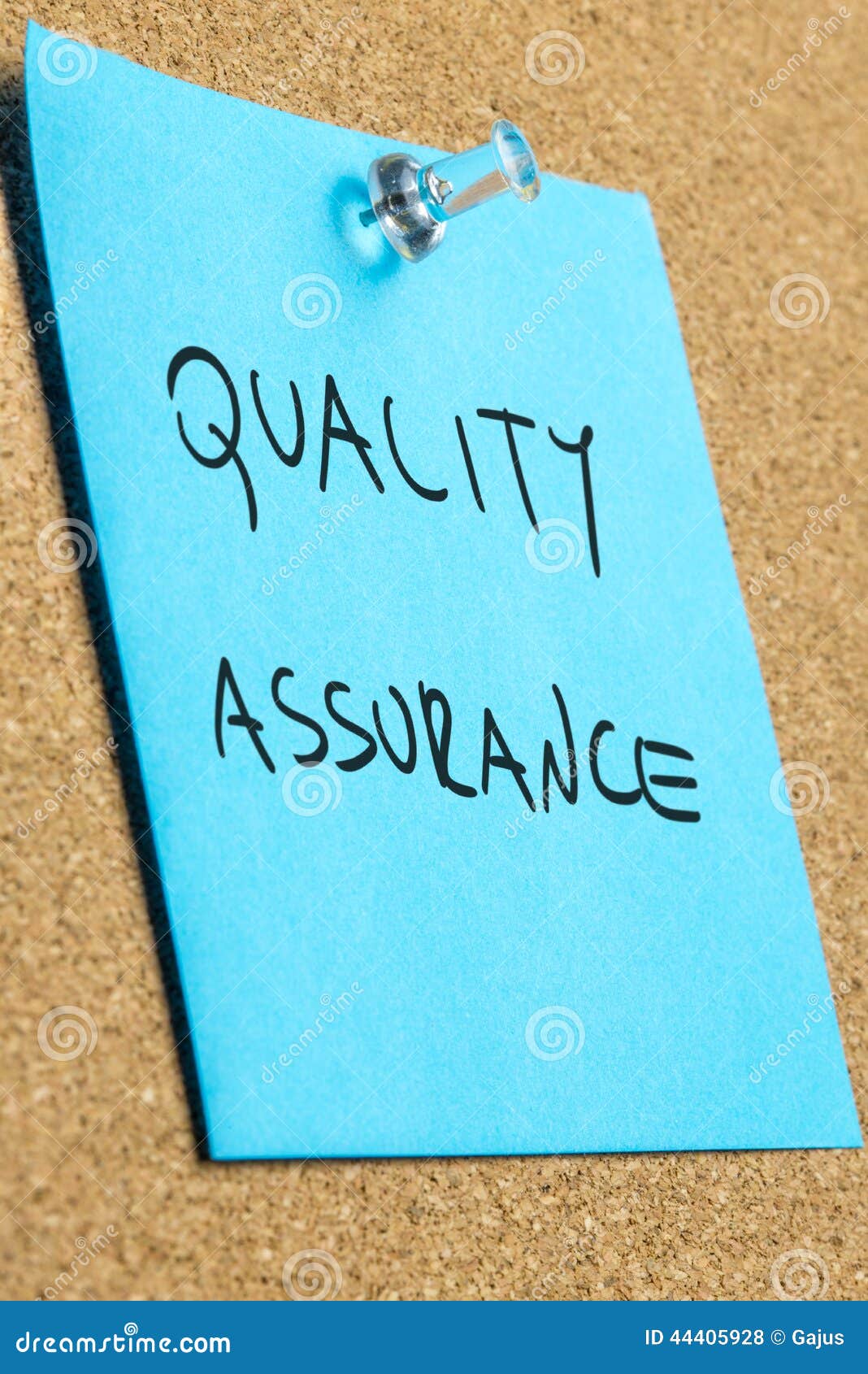 Quality and Assurance Written on Blue Note Stock Photo - Image of blue ...