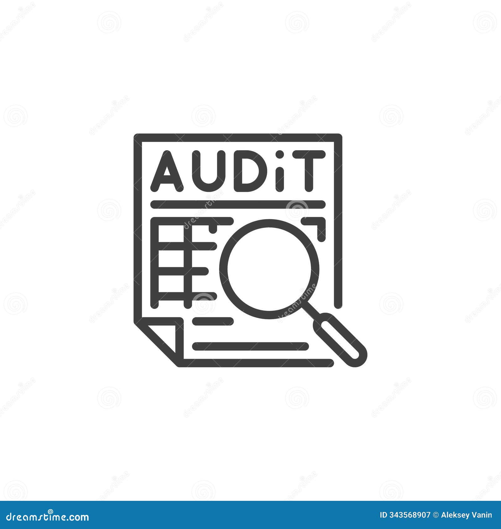 Quality Audit line icon stock vector. Illustration of list - 343568907