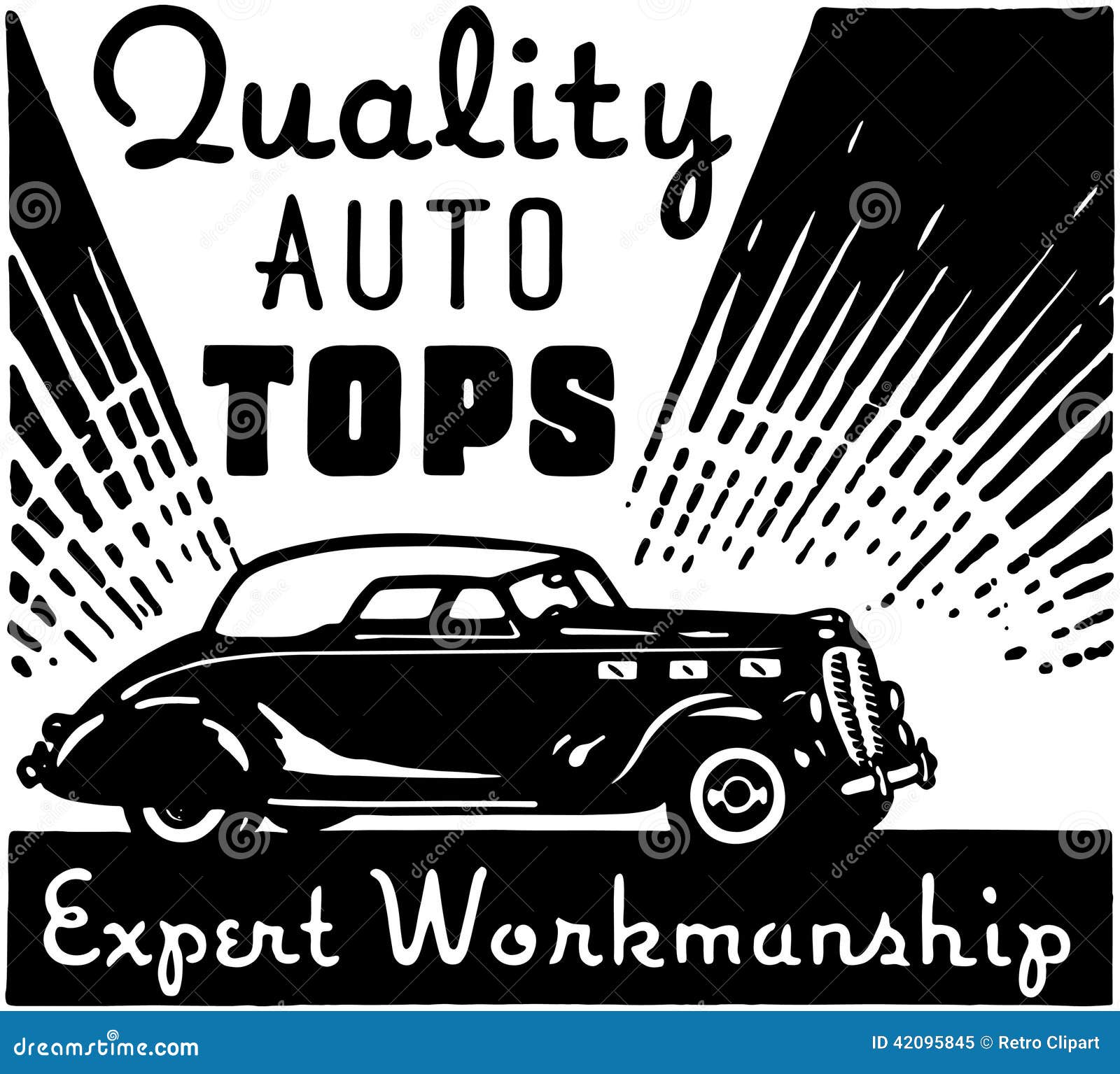Quality Auto Tops stock vector. Illustration of drawings - 42095845