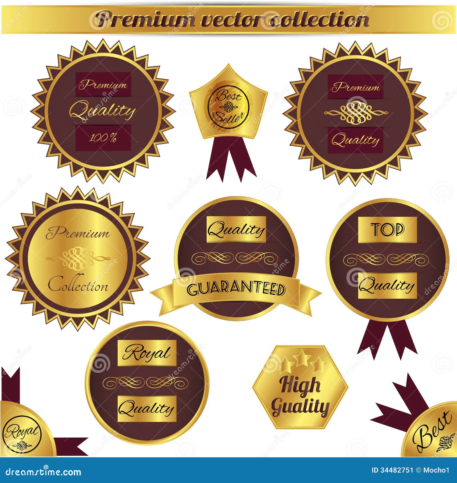 Quality badges and emblems stock illustration. Illustration of ...