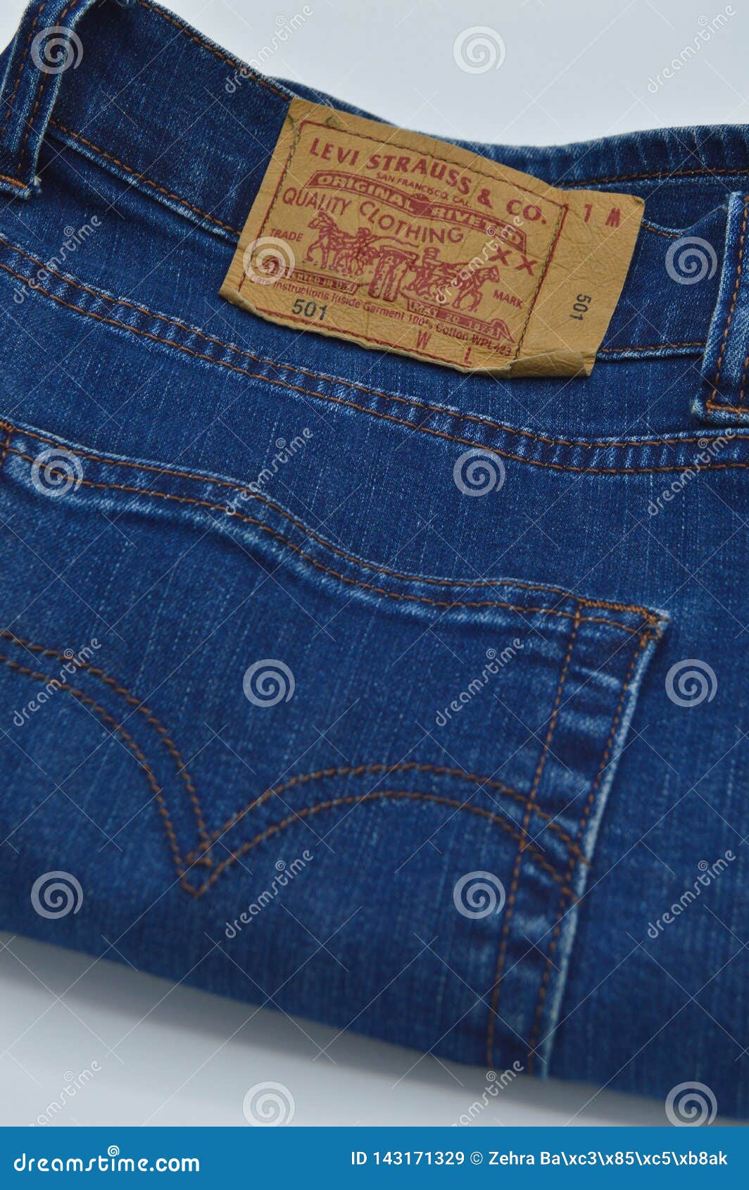 Levi Strauss 501 label editorial stock image. Image of denim - 143171329