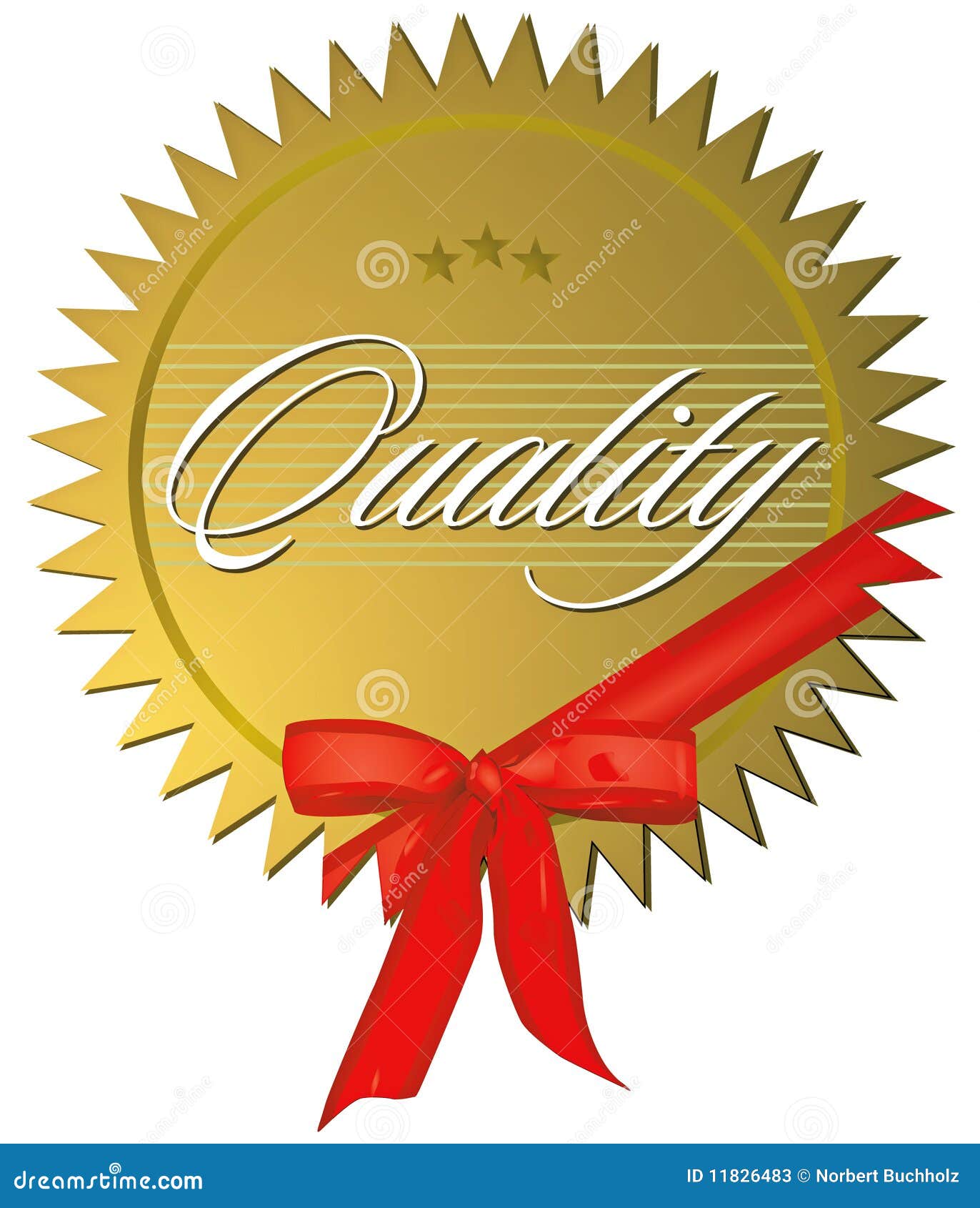 Quality Button stock vector. Illustration of badge, sticker - 11826483