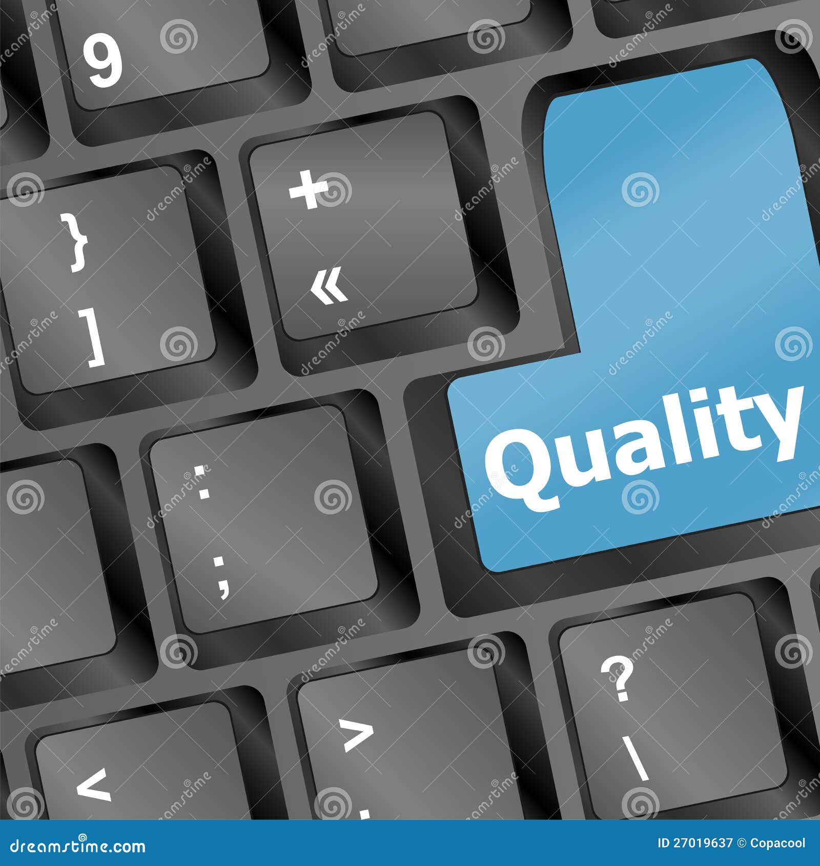 Quality Button on Computer Keyboard - Business Stock Vector ...