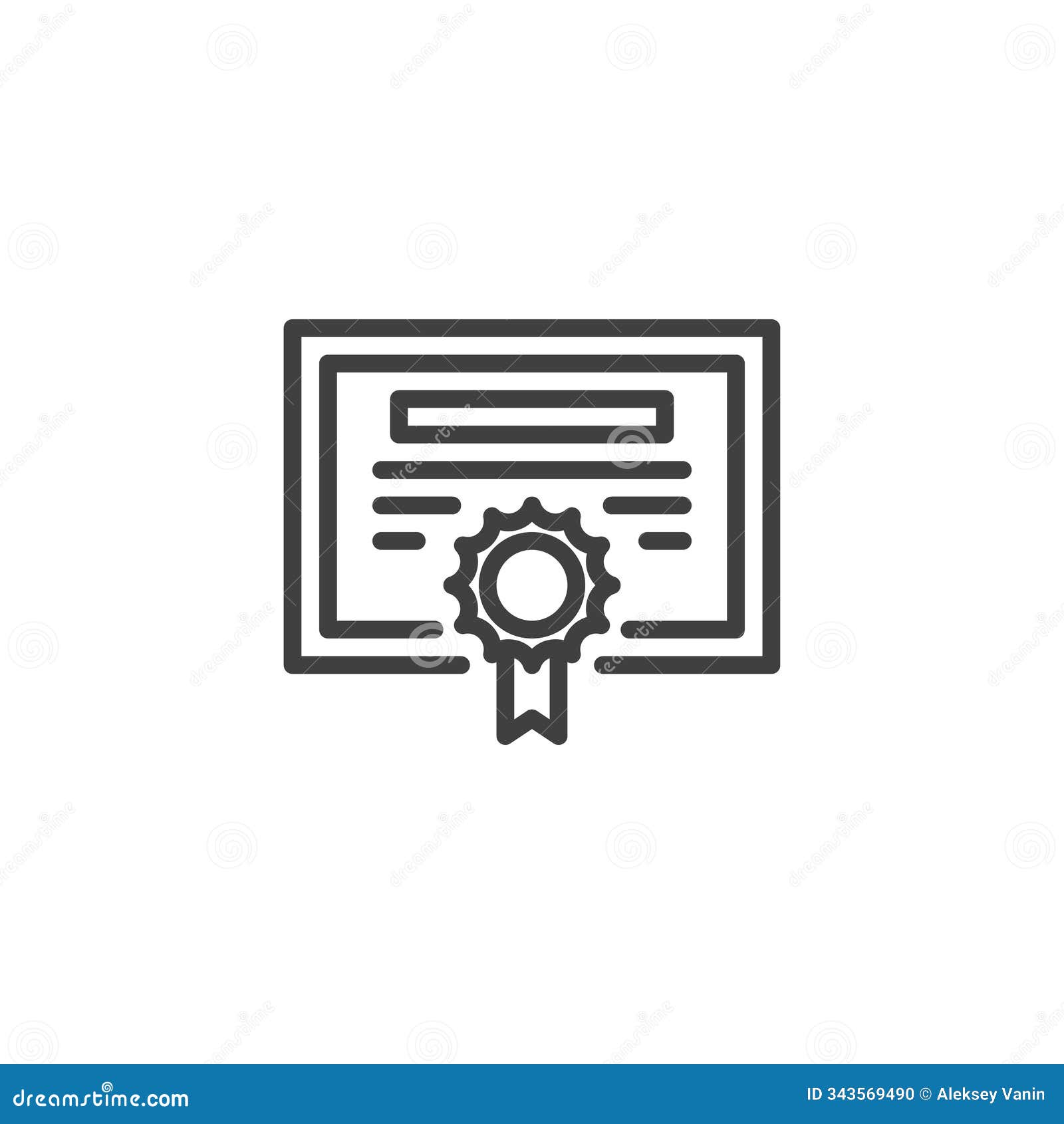 Certification Line Icons Signs Set. Design Collection Of Certificate ...