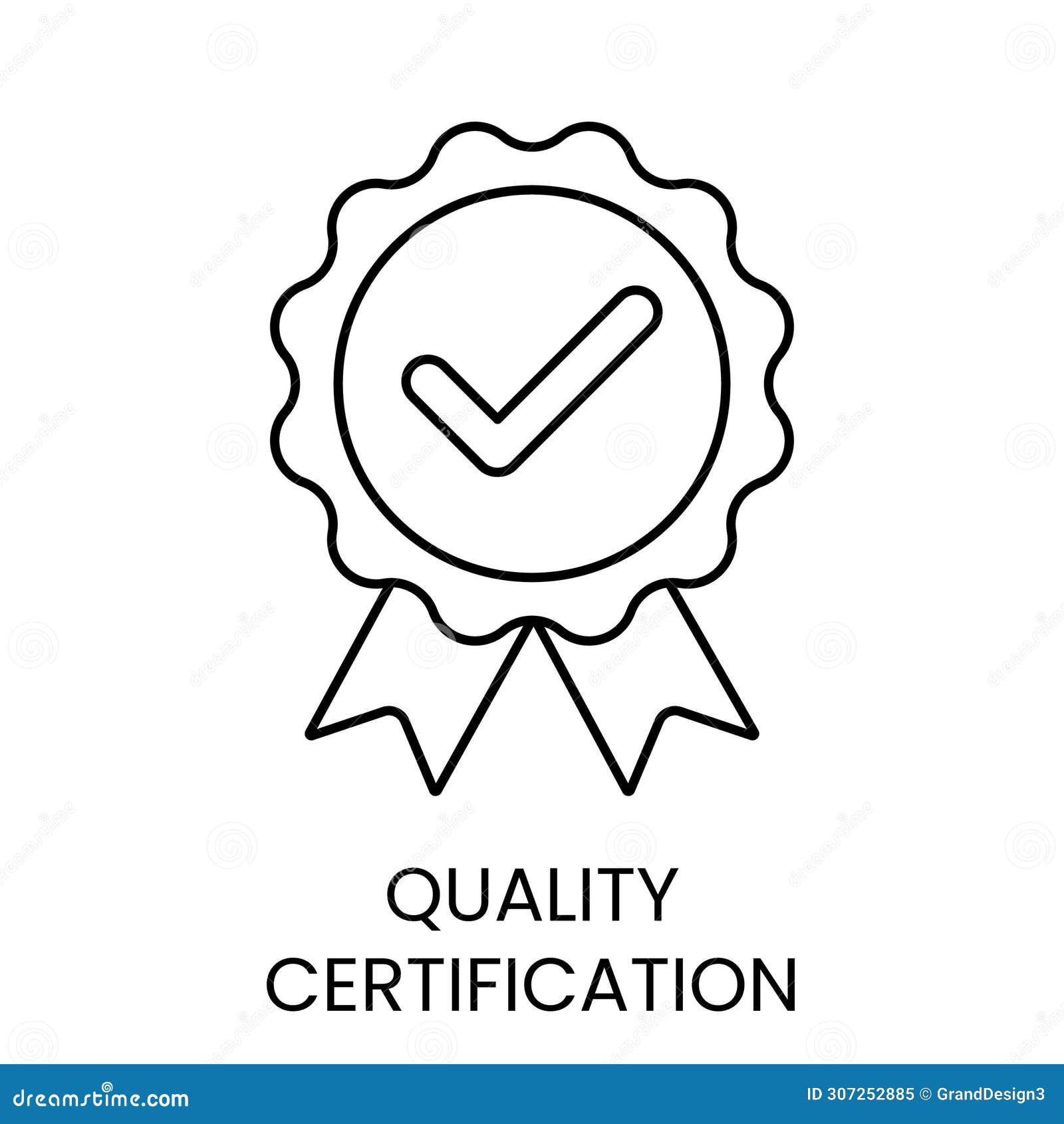 Quality Certification Line Icon in Vector with Editable Stroke for ...