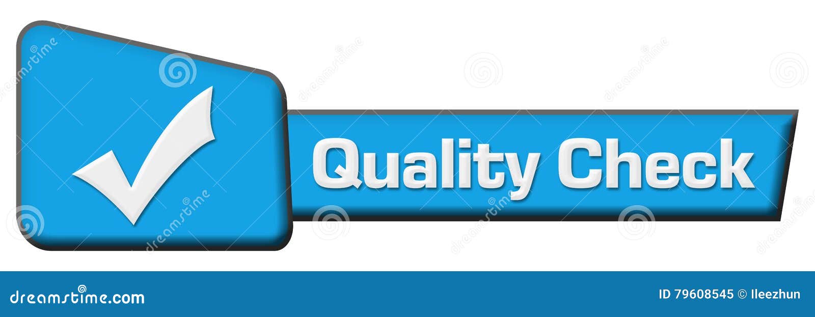 Quality Check Blue Triangle Horizontal Stock Illustration ...