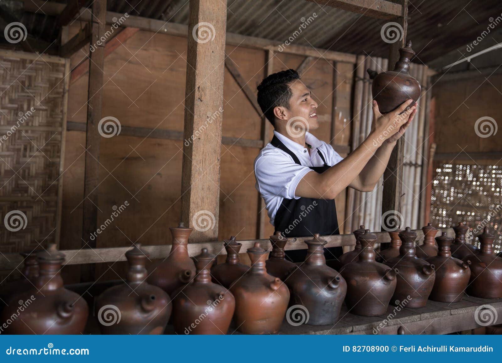 Quality Check of Pottery Product Stock Photo - Image of control ...