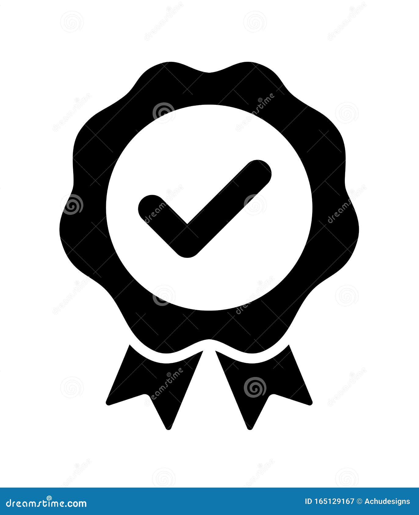 Award badge ribbon stock vector. Illustration of achievement - 165129167